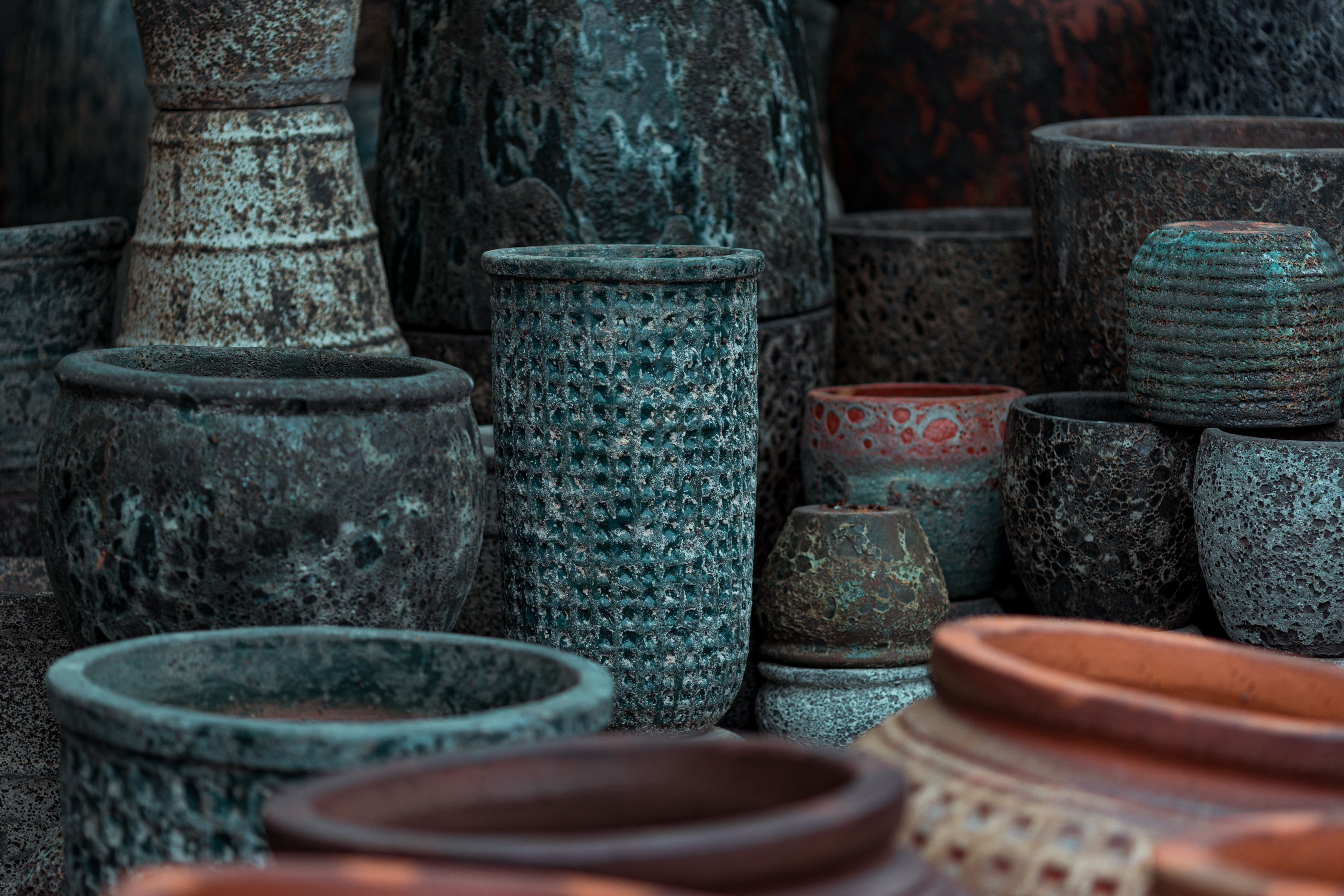 Rustic Ceramic Pots in Bien Hoa Market · Free Stock Photo