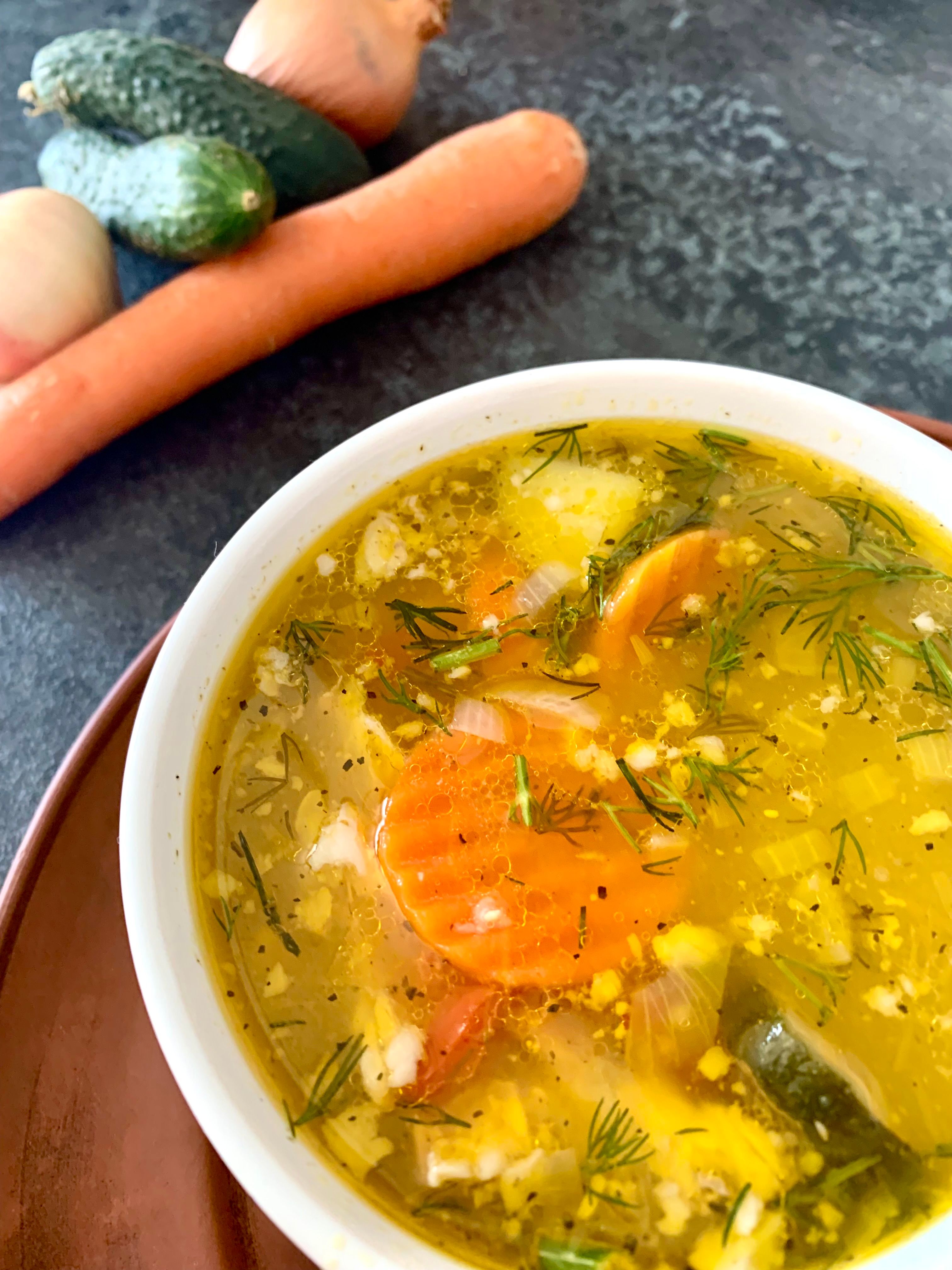 Healthy Vegetable Soup with Fresh Ingredients · Free Stock Photo