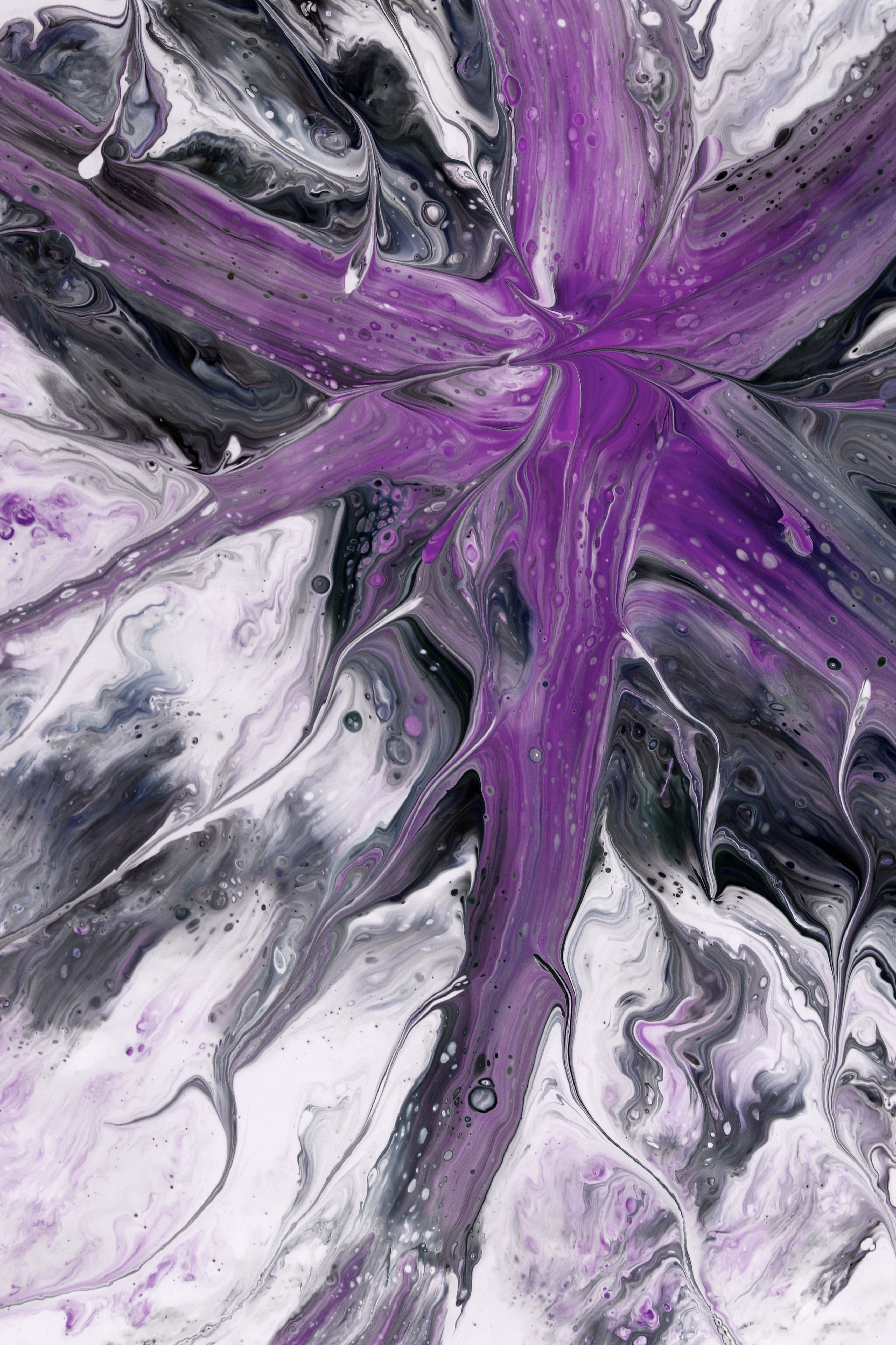 Textura De Arte Fluido Abstracto Morado Y Negro · Foto de stock gratuita