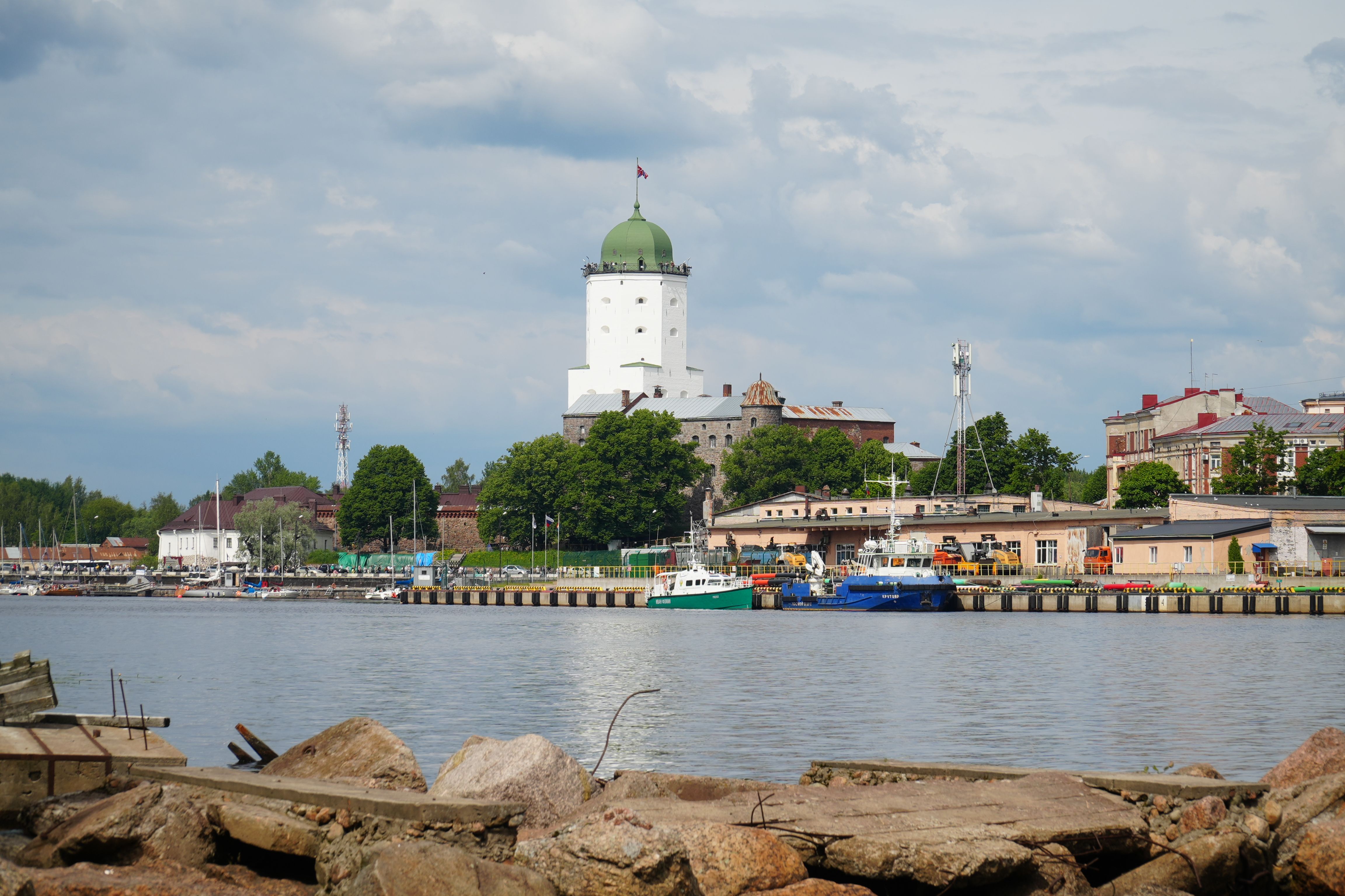 Scenic View of Vyborg Castle by the Bay · Free Stock Photo
