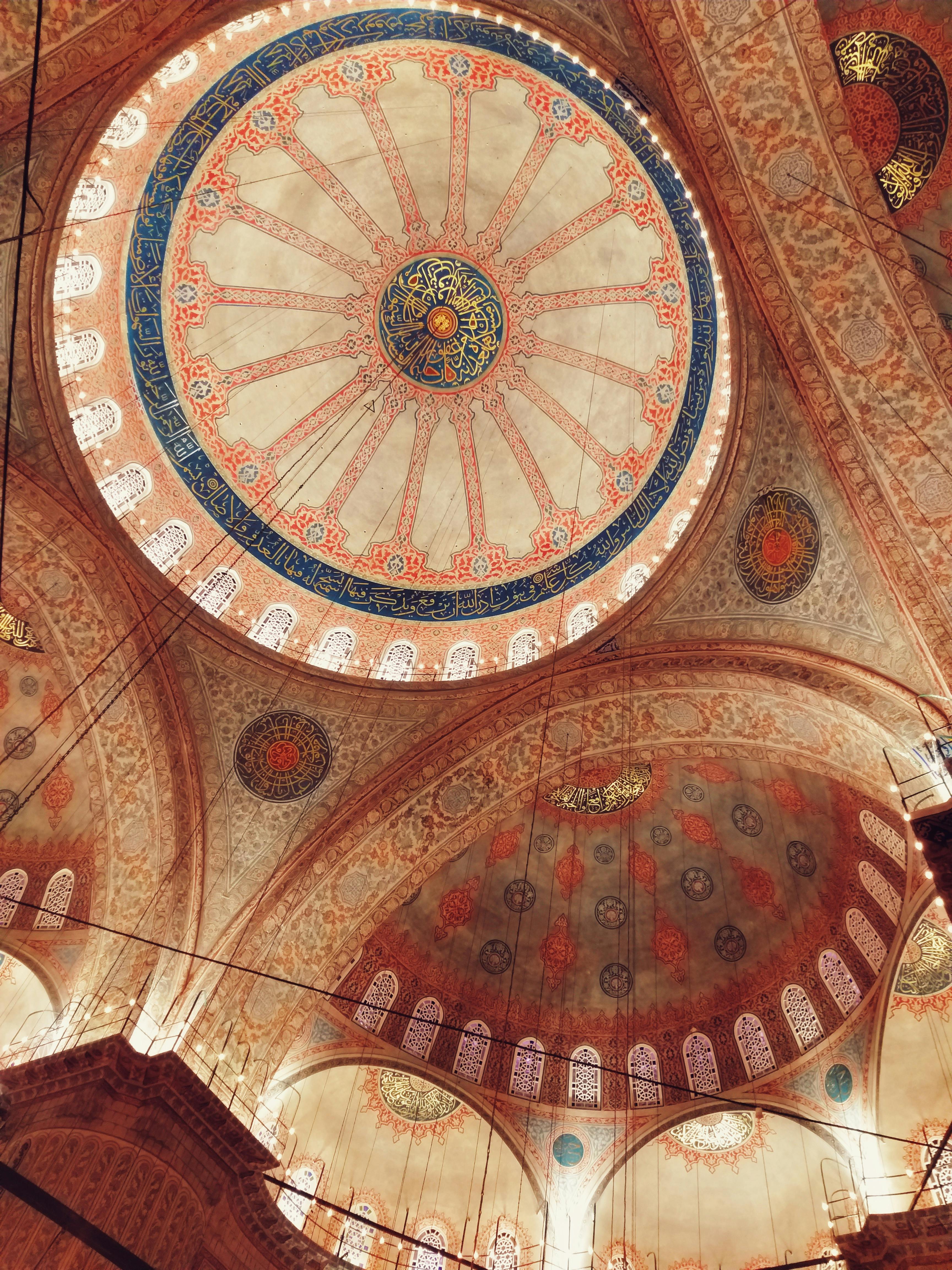 Ornate Ceiling of a Mosque in Istanbul · Free Stock Photo
