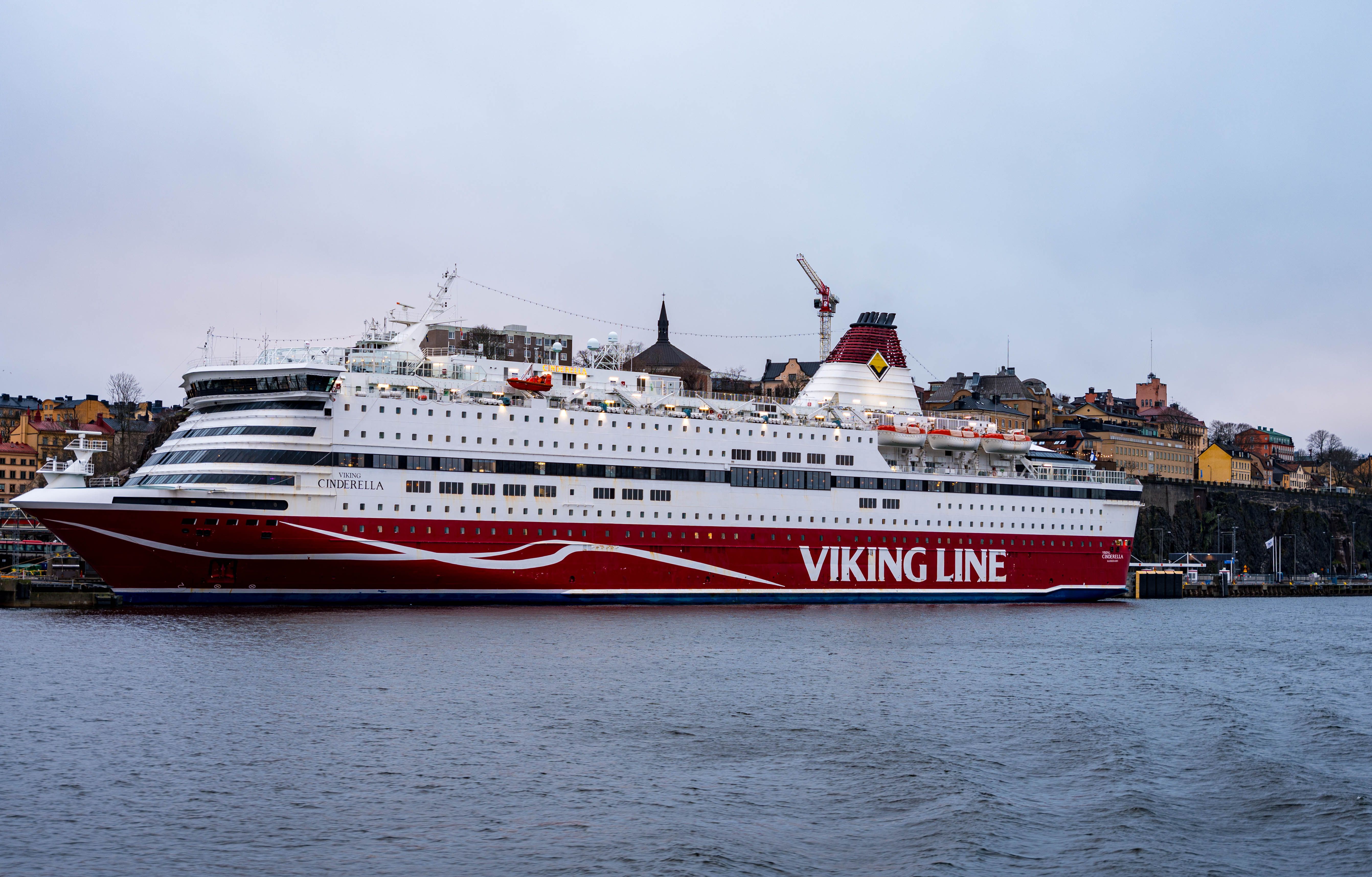 Viking Line Cruise Ship in Stockholm Harbor · Free Stock Photo