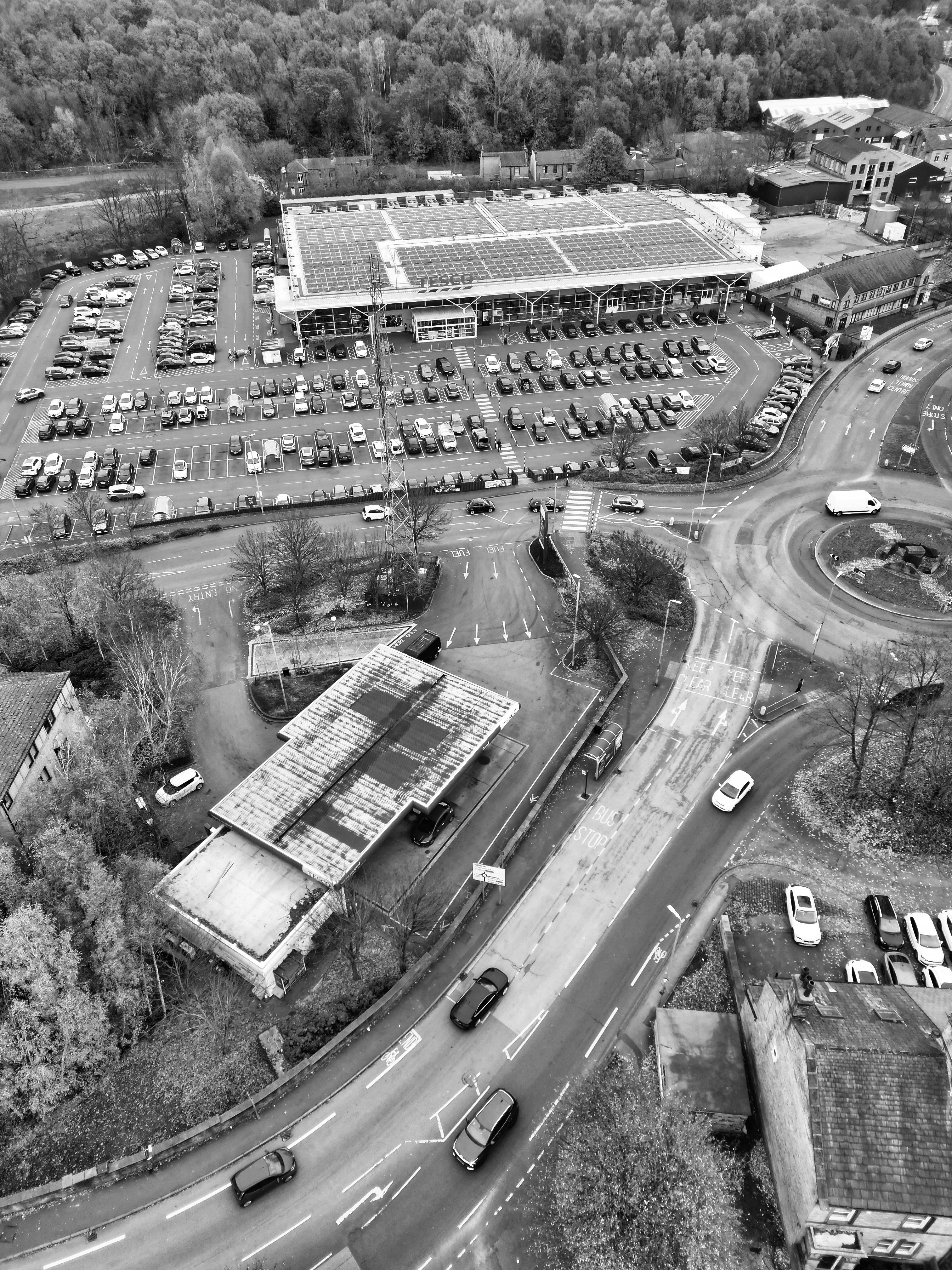Aerial View of Bradford Roundabout and Retail Area · Free Stock Photo