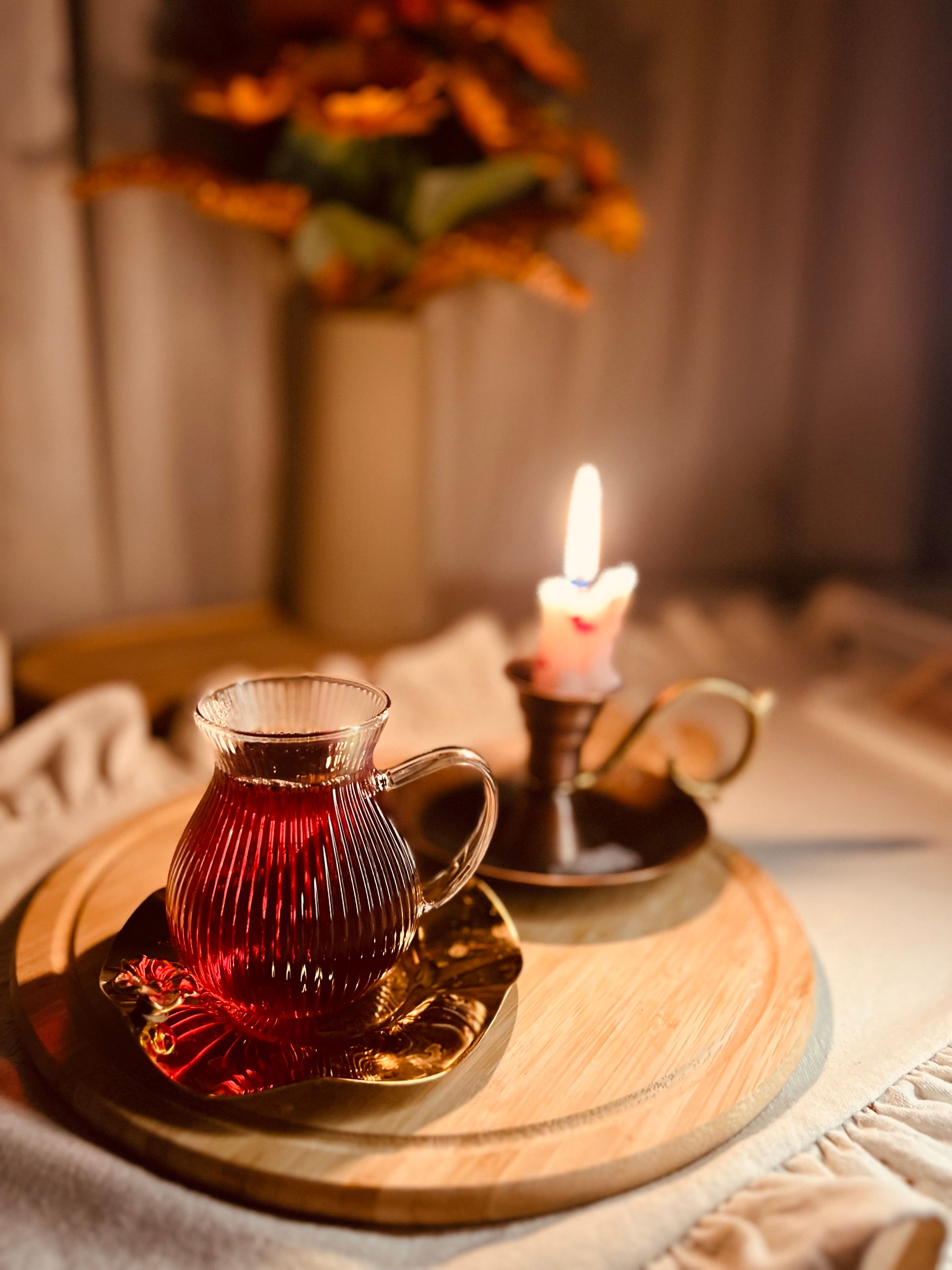 Cozy Evening Tea with Candlelight in Ankara · Free Stock Photo