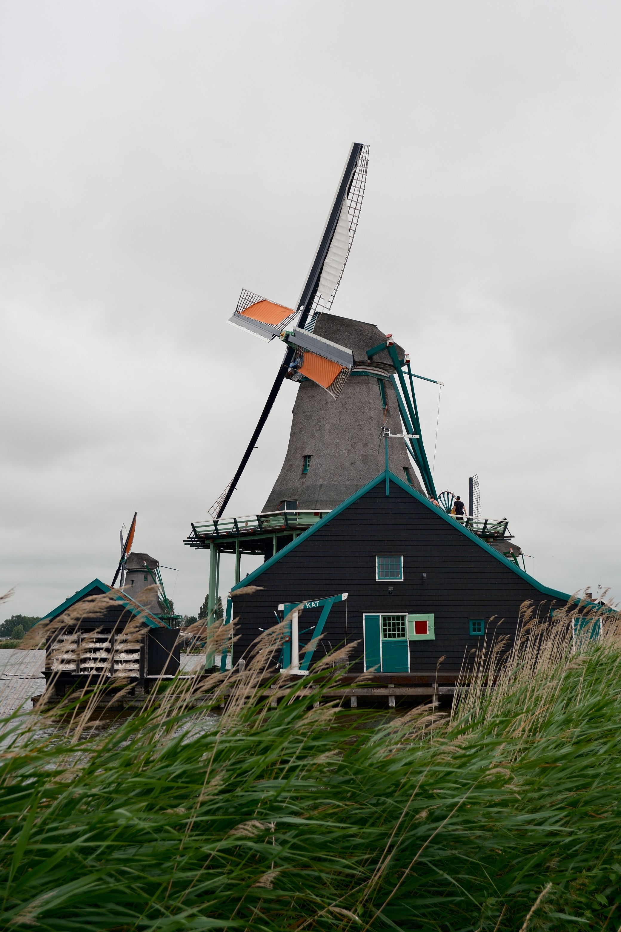 Charming Dutch Windmill Landscape in Zaandam · Free Stock Photo