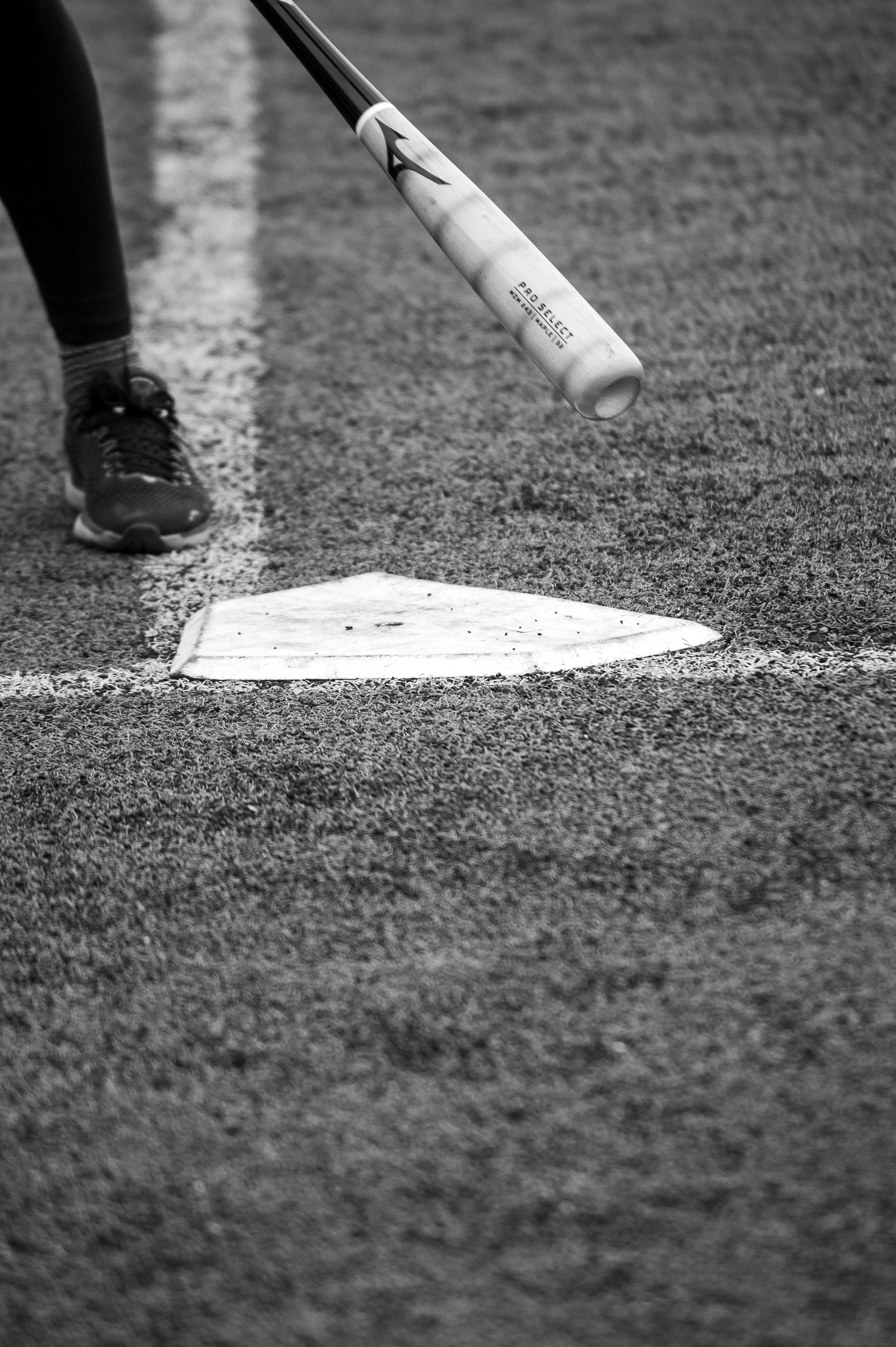 Black and White Baseball Home Plate Scene · Free Stock Photo