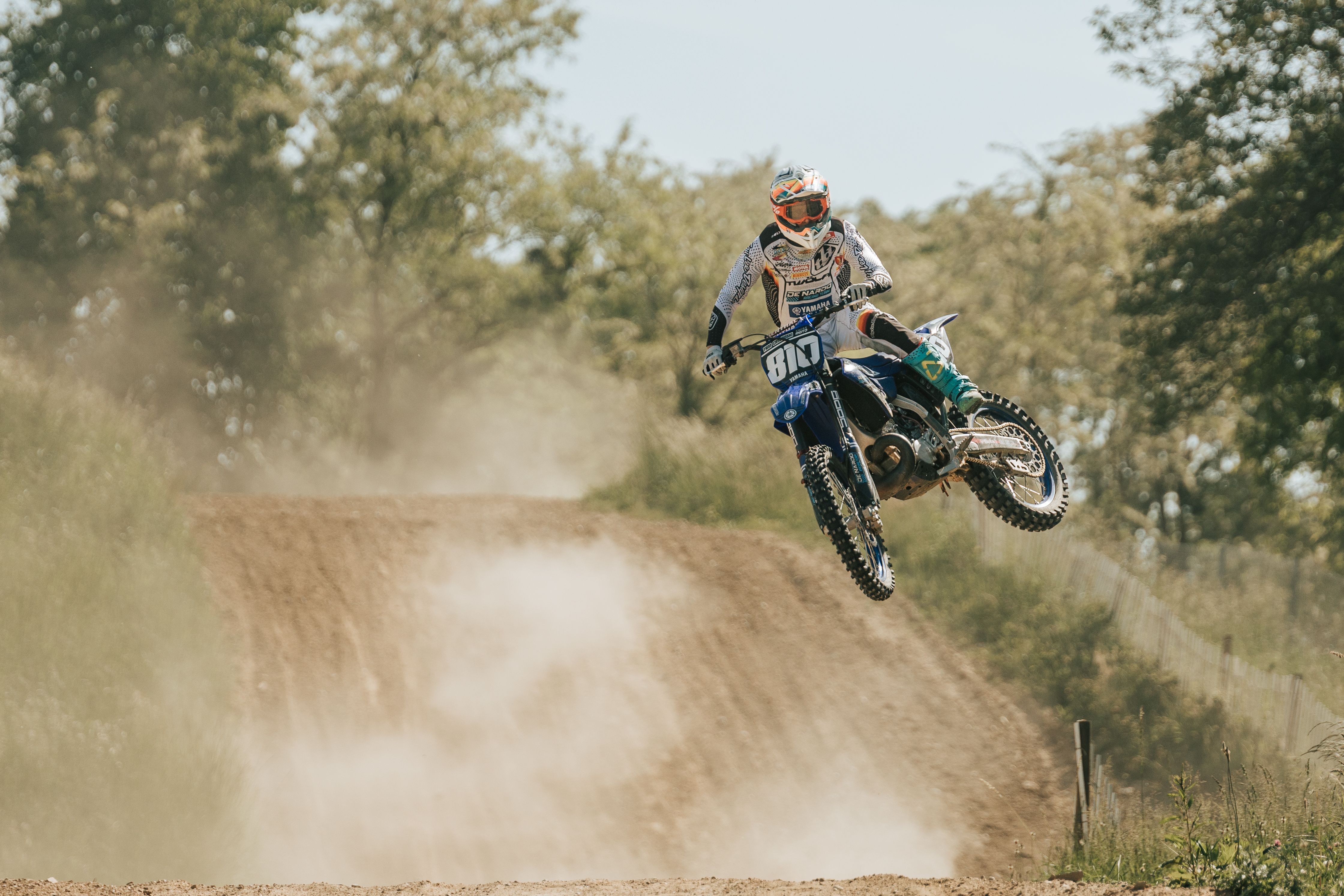 Exciting Motocross Jump on Dirt Track in France · Free Stock Photo