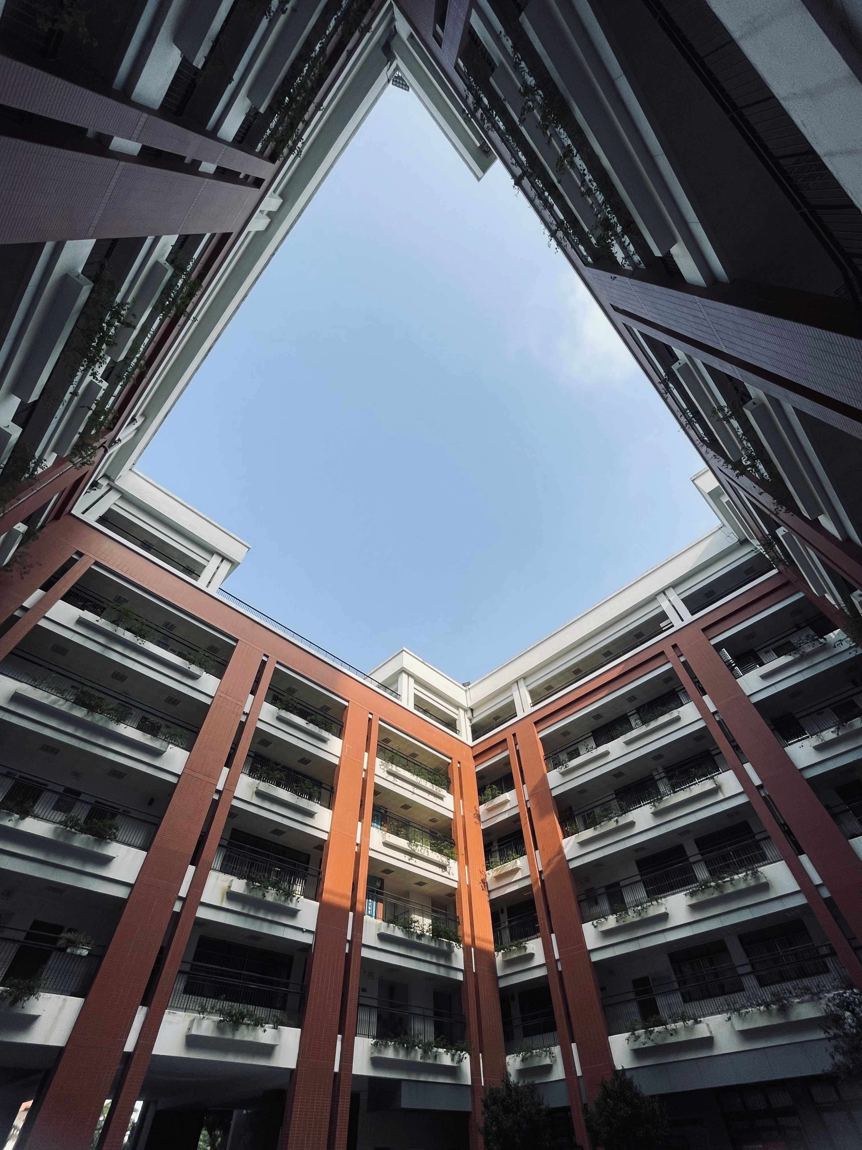 Modern Architectural Courtyard with Skylight · Free Stock Photo