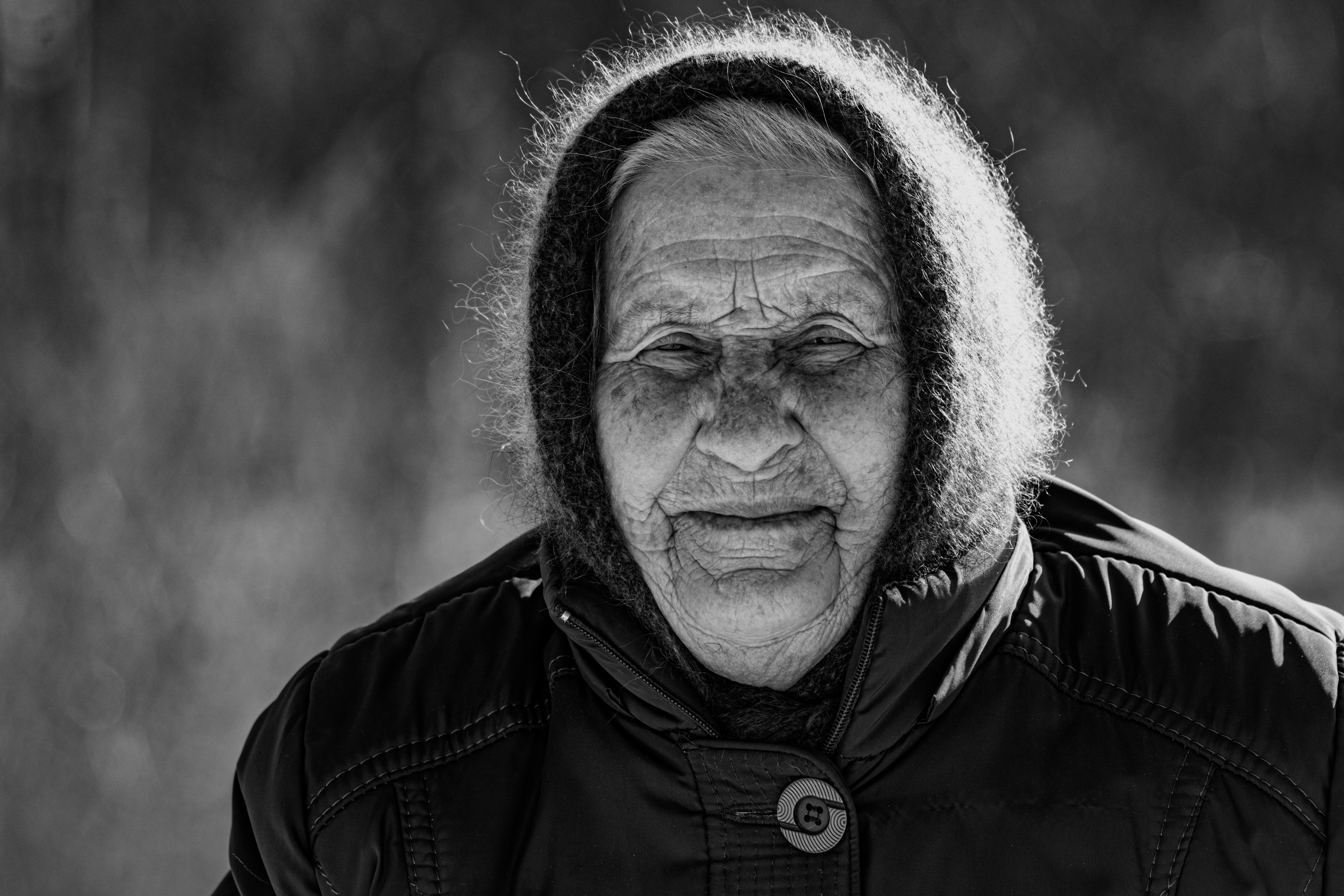 “Grayscale Elderly Woman Portrait”— Photos, Download The BEST Free ...