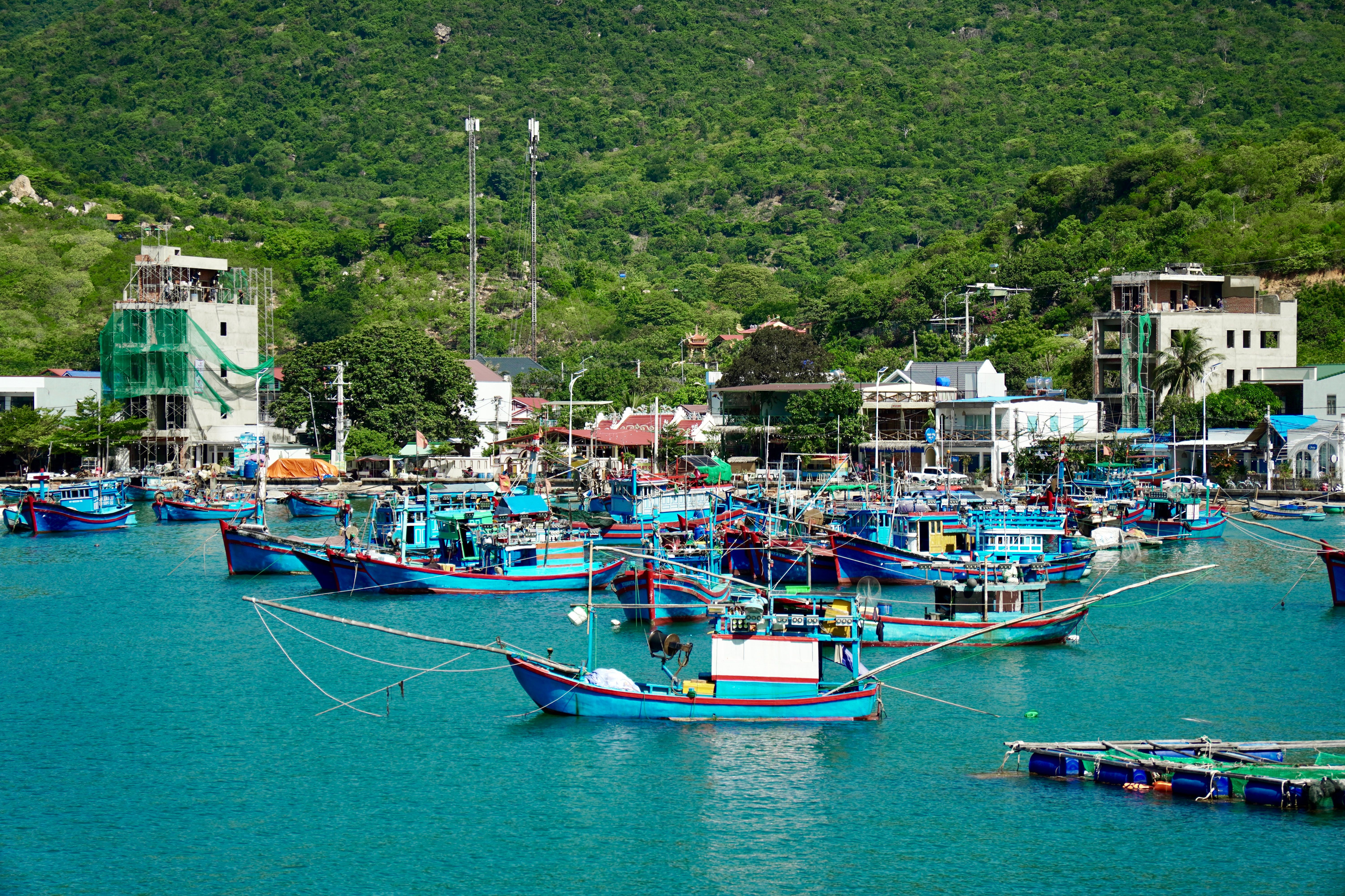 Colorful Fishing Boats in a Scenic Harbor · Free Stock Photo