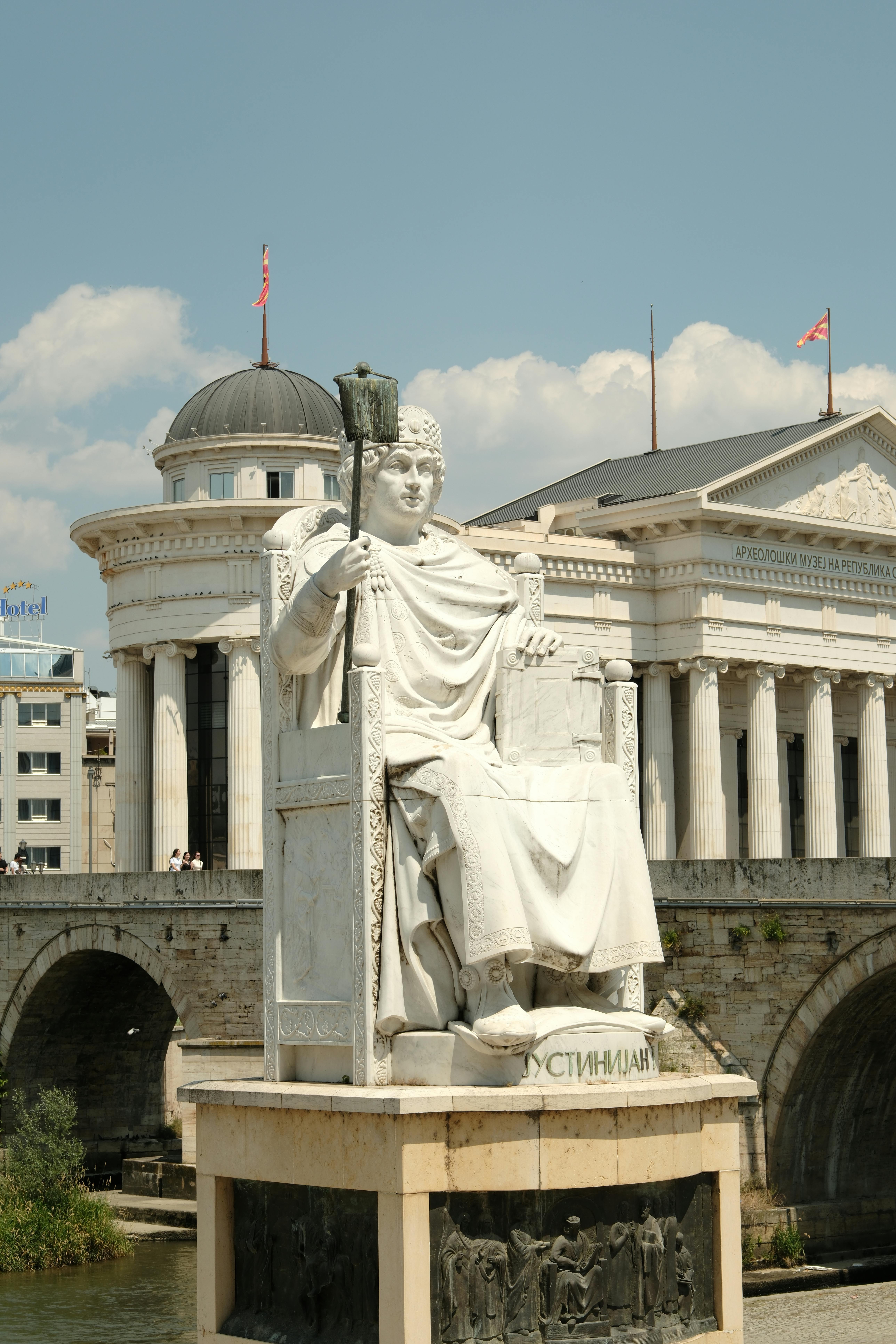Statue of Justinian I in Skopje, Macedonia · Free Stock Photo