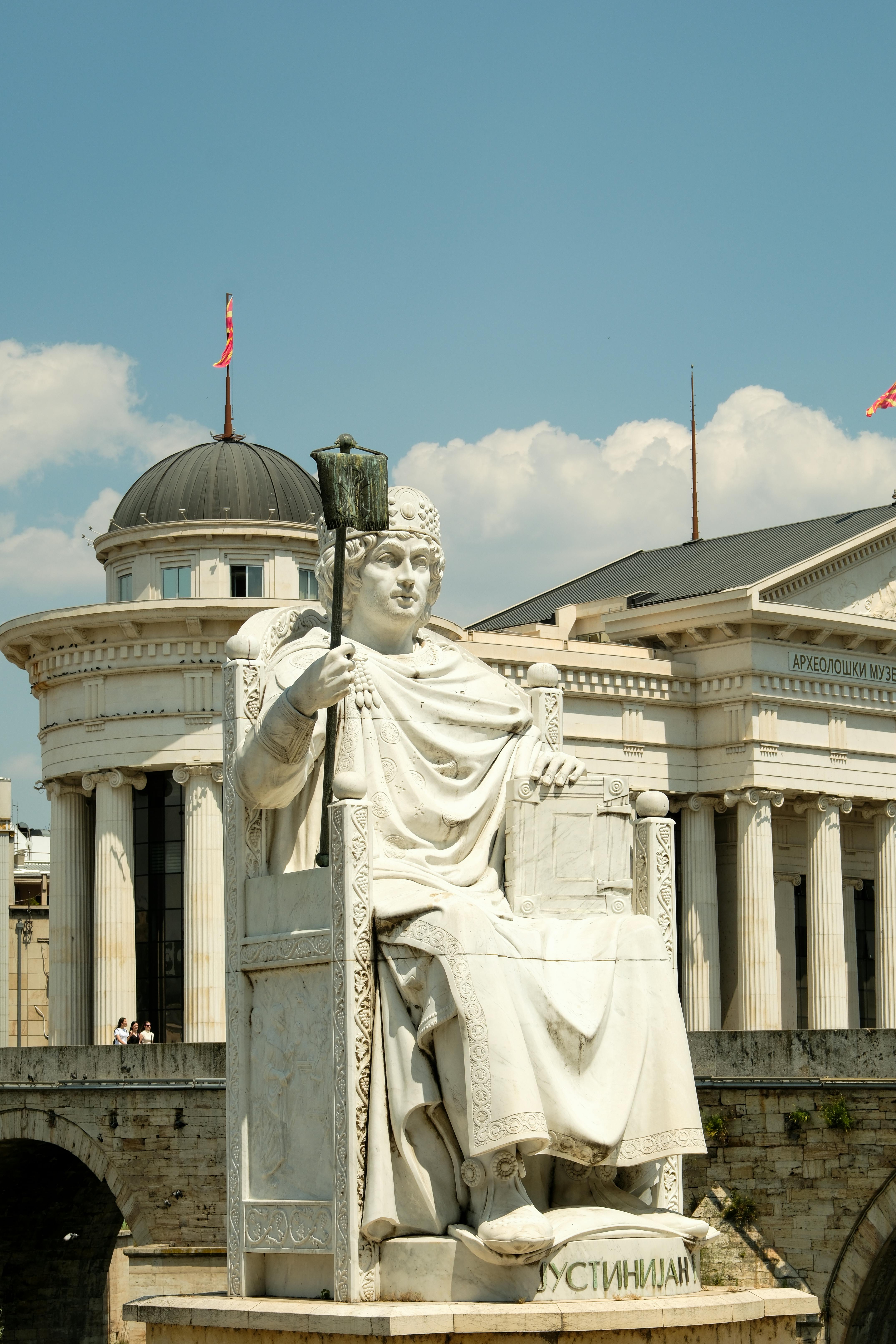 Statue of Justinian I in Skopje, North Macedonia · Free Stock Photo