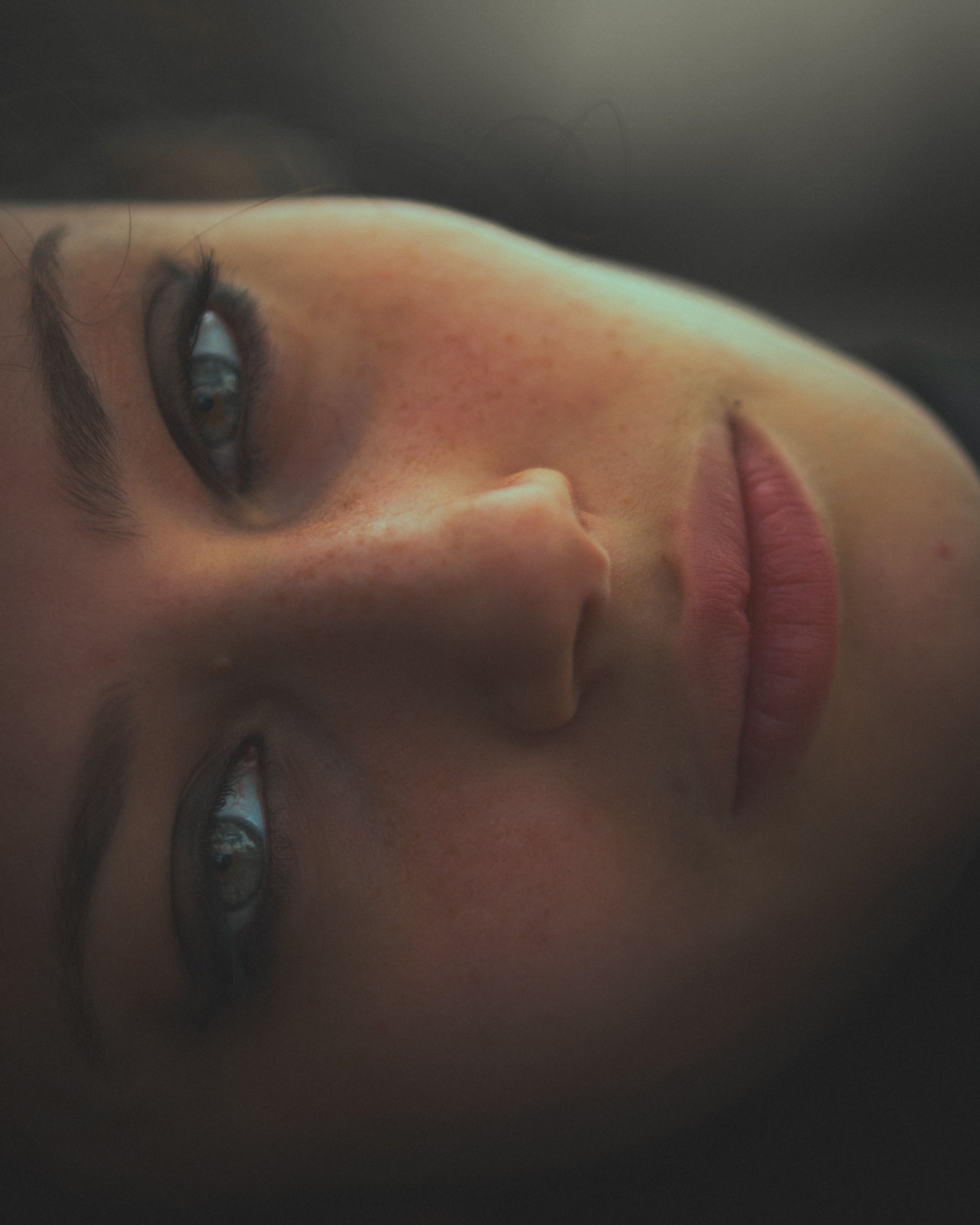 Close-Up Portrait of a Woman with Intense Gaze · Free Stock Photo