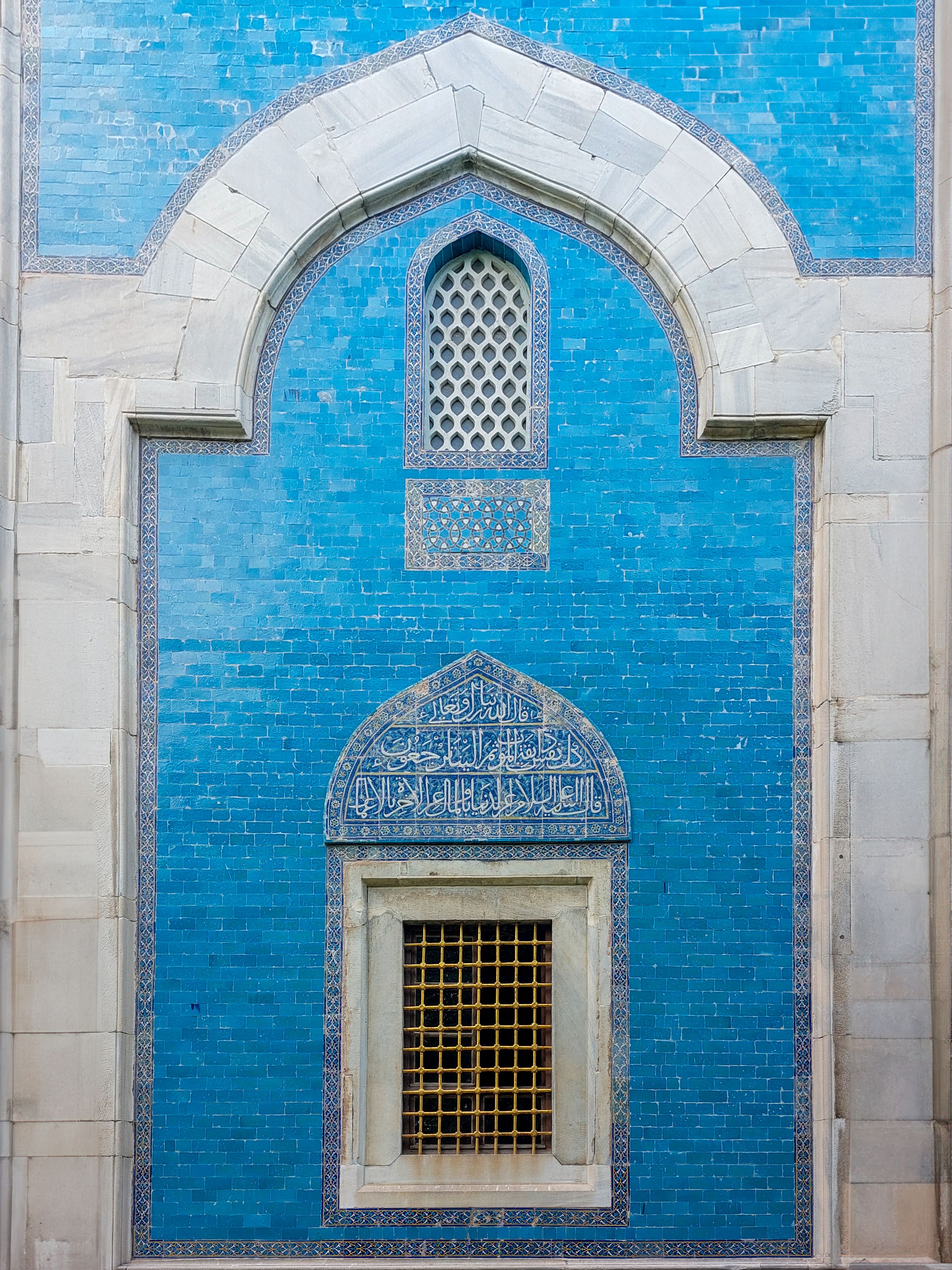 Historic Blue Tiles on Bursa Mosque Wall · Free Stock Photo