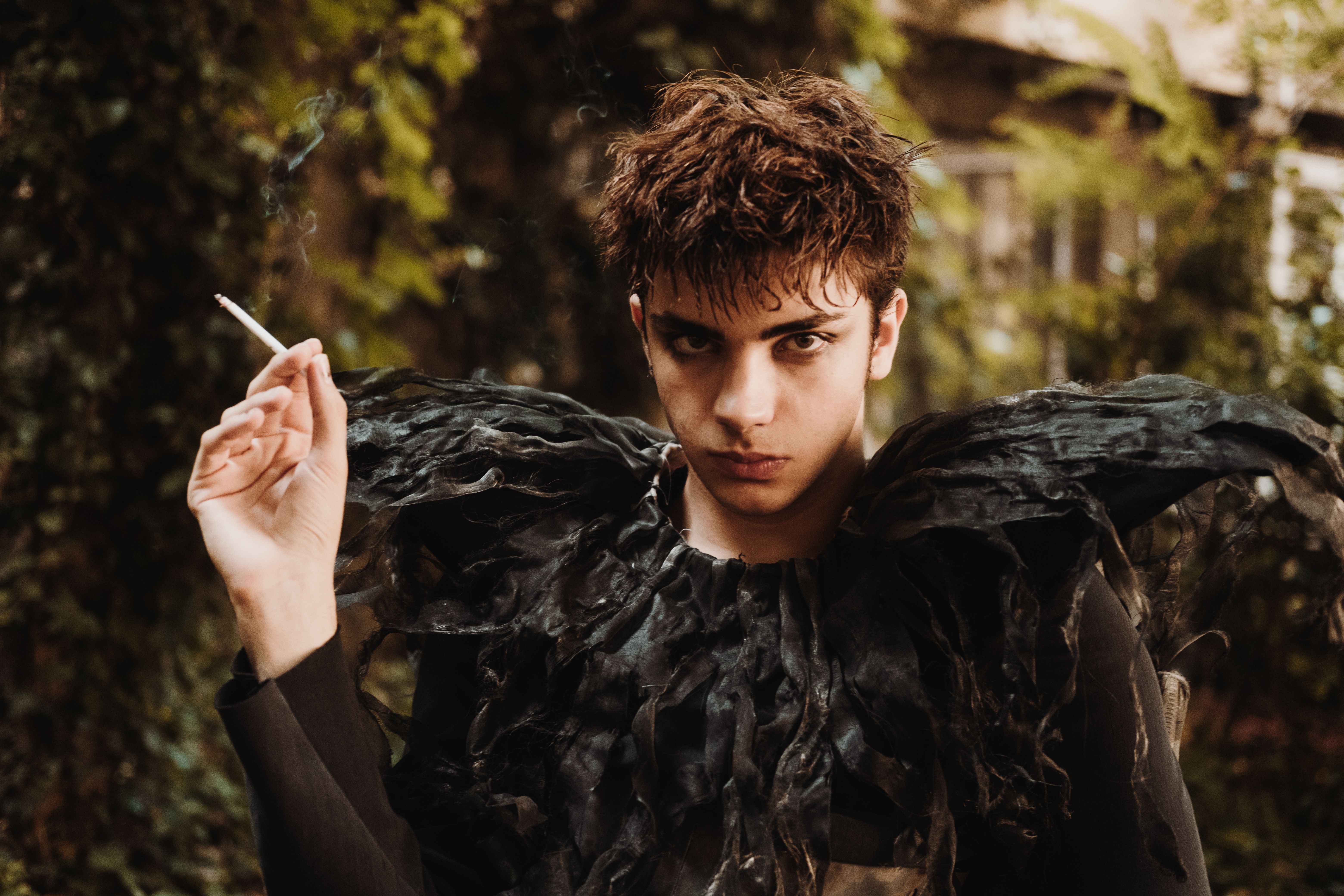 Moody Artistic Portrait with Avant-Garde Fashion · Free Stock Photo