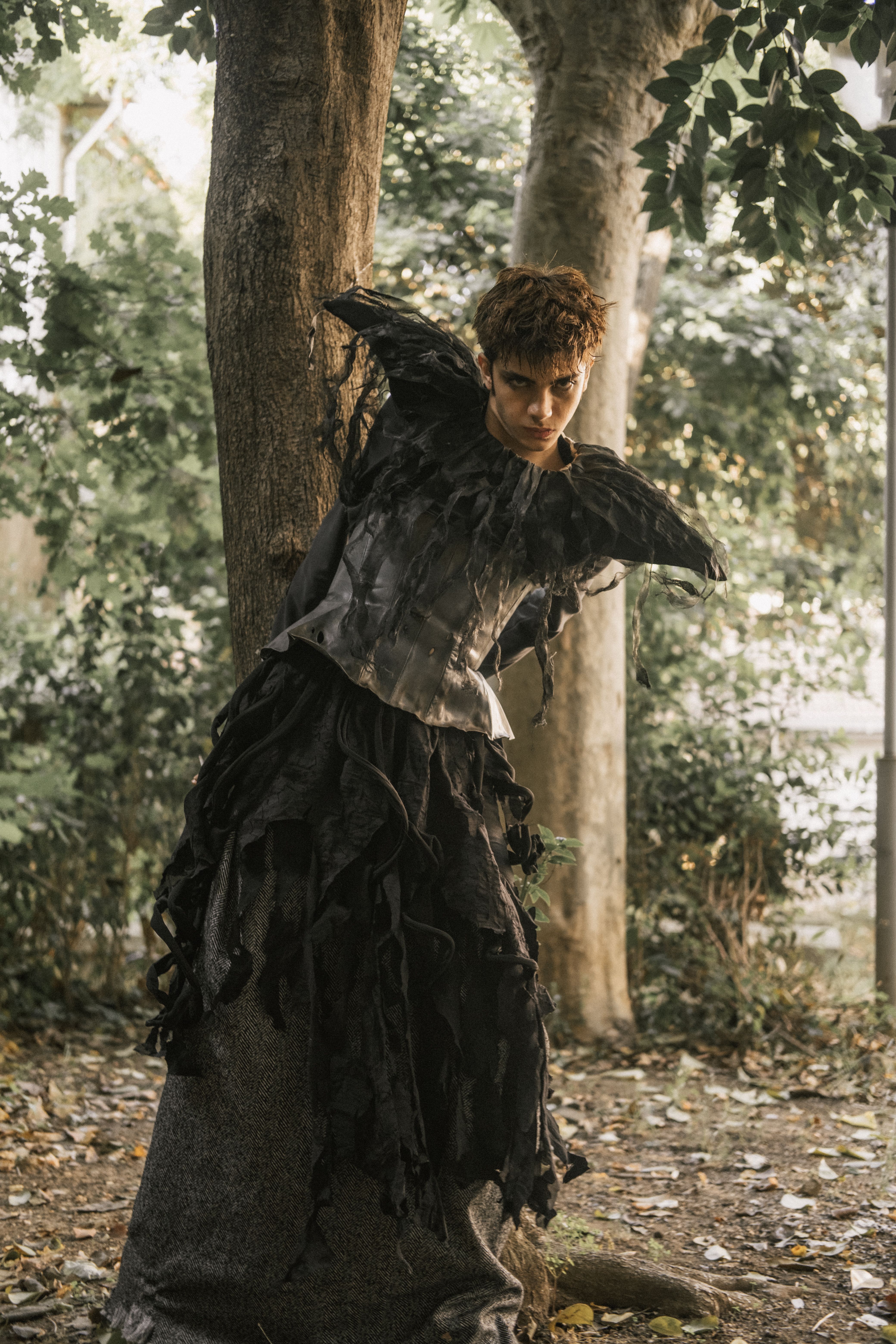 Avant-Garde Fashion Portrait in Istanbul Forest · Free Stock Photo
