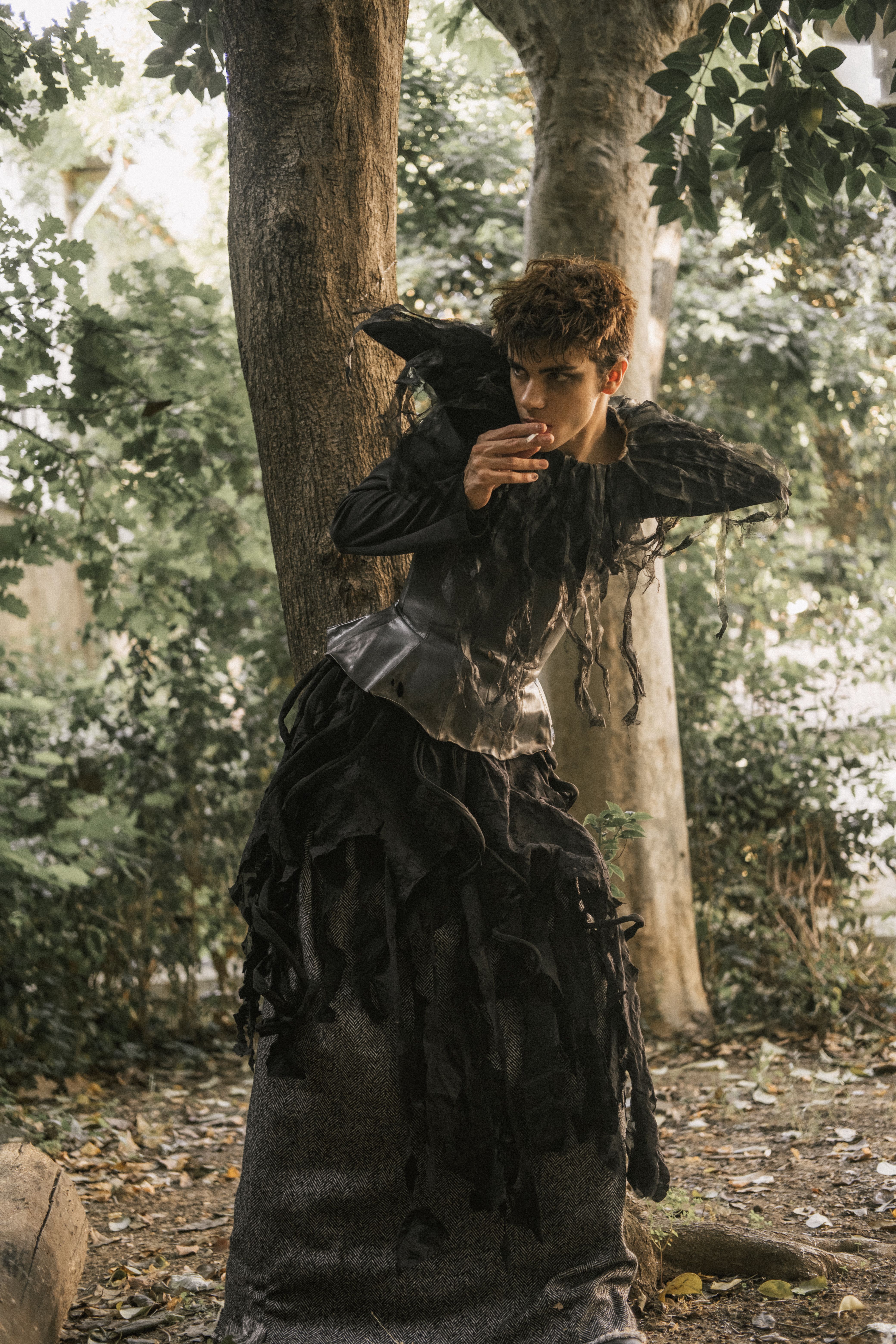 Avant-garde Fashion Portrait in Istanbul Forest · Free Stock Photo