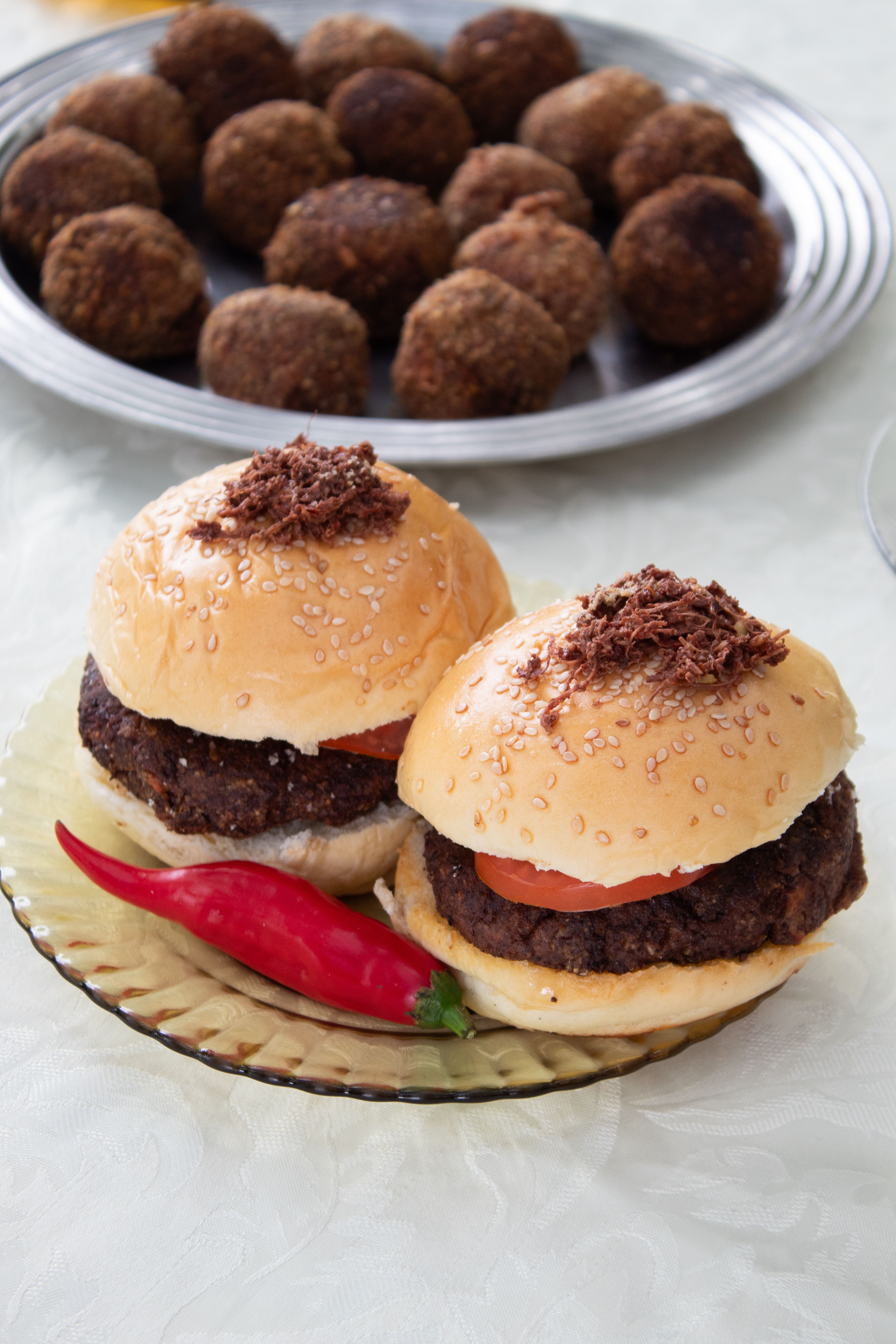 Delicious Homemade Burgers with Chili Pepper · Free Stock Photo