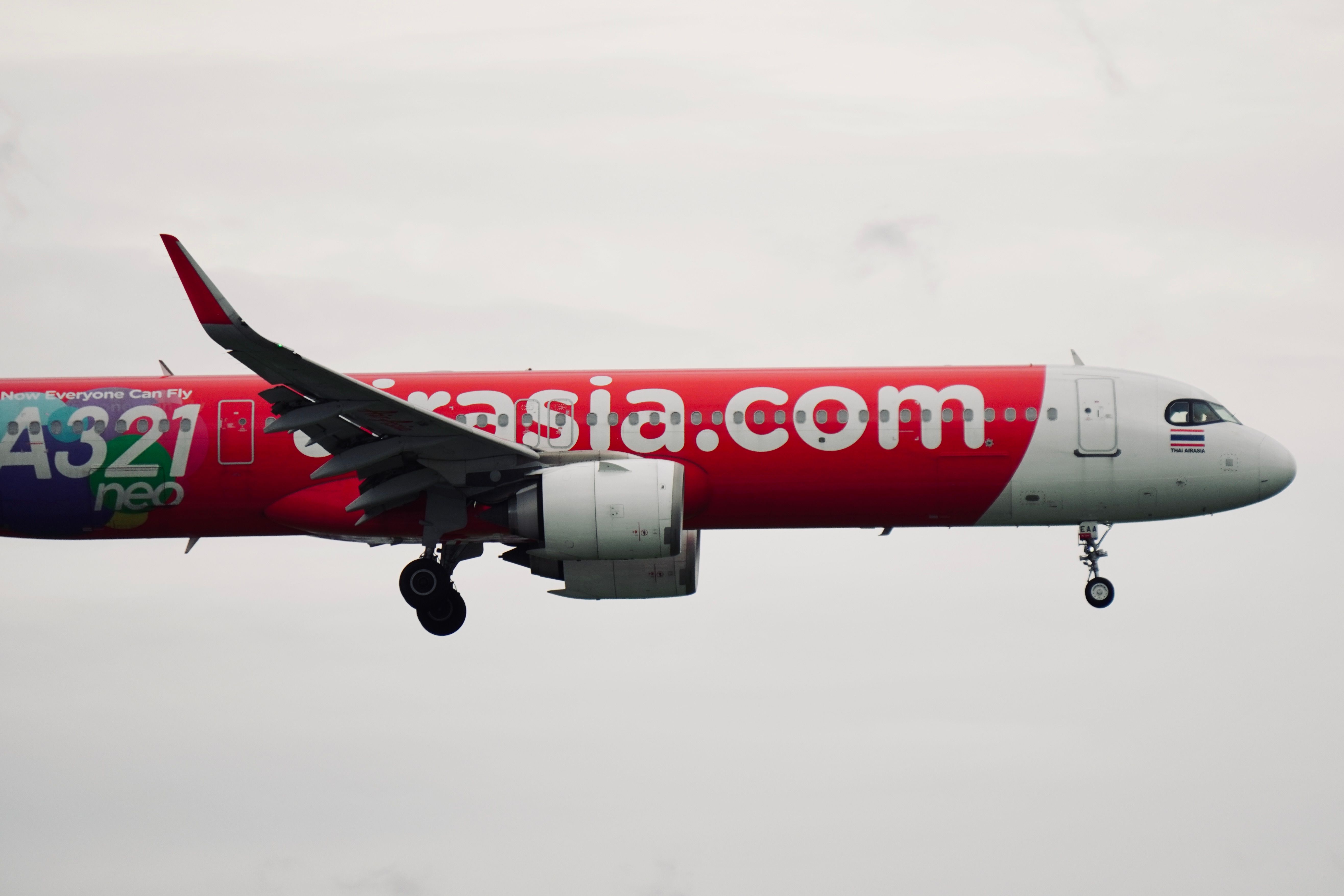 AirAsia A321neo Aircraft in Flight · Free Stock Photo
