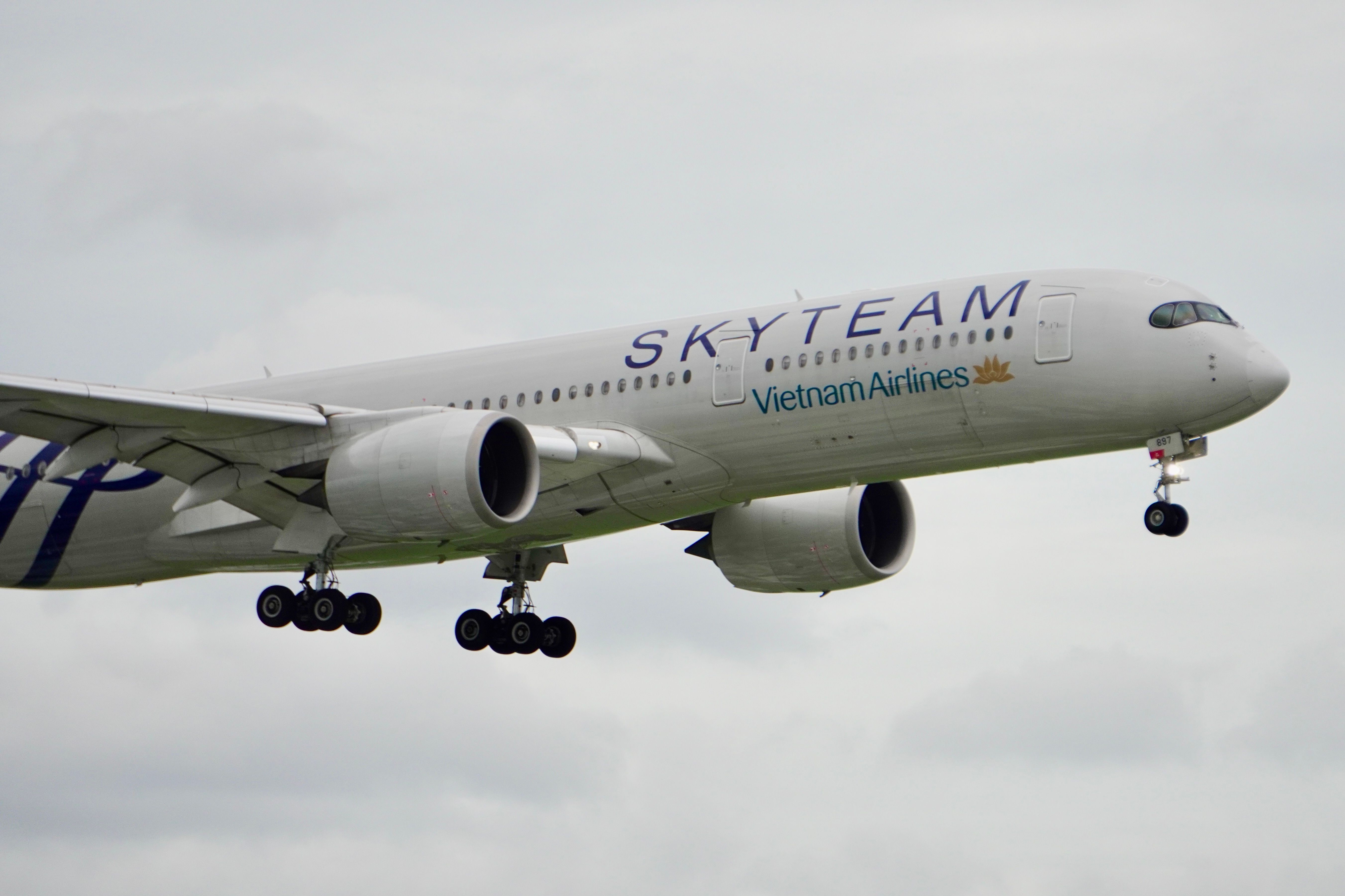 Vietnam Airlines Skyteam Jet in Flight · Free Stock Photo