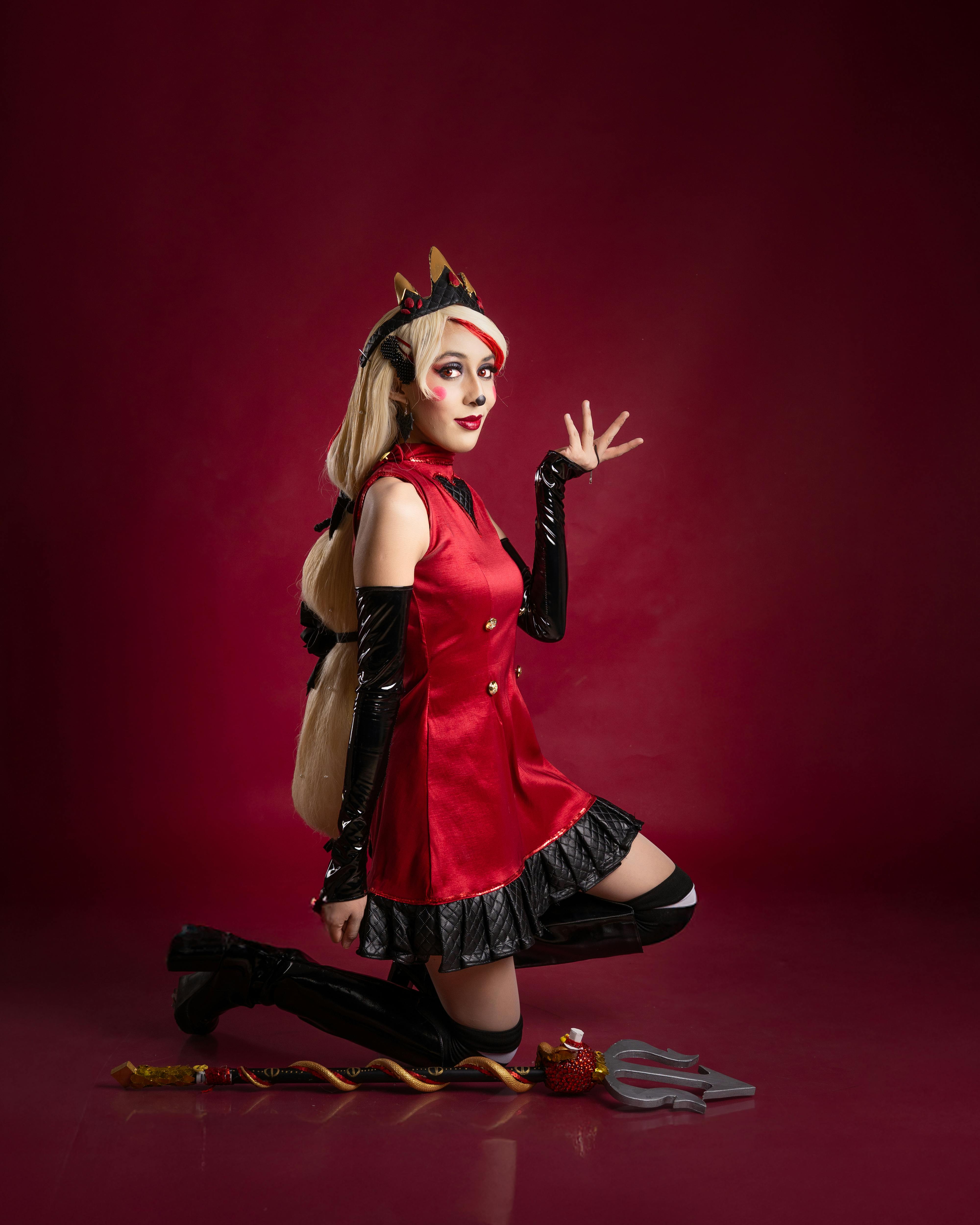 Captivating Artistic Cosplay with Red Costume · Free Stock Photo