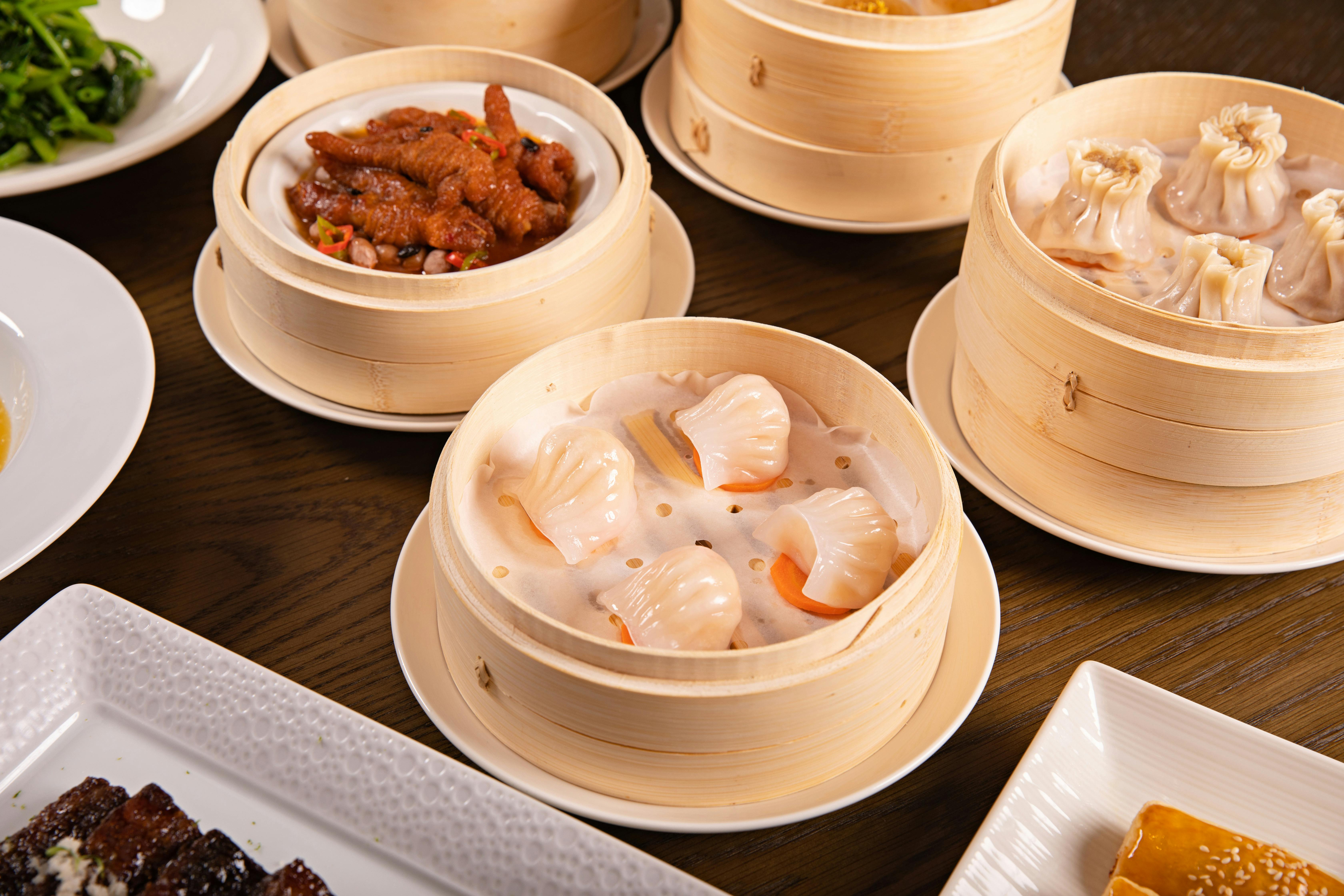 Assorted Dim Sum in Bamboo Steamers · Free Stock Photo