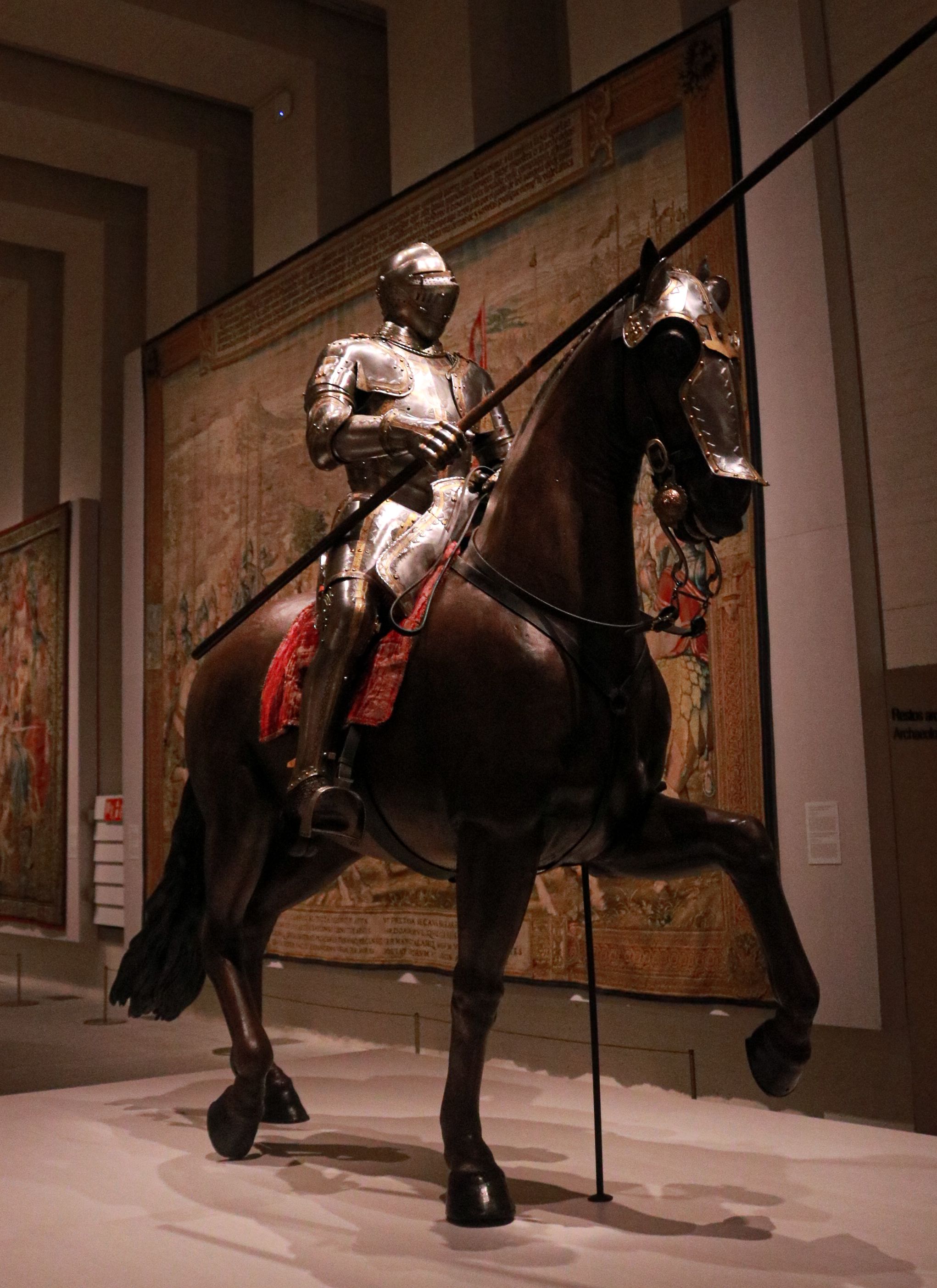 Medieval Knight on Horseback Display in Museum · Free Stock Photo