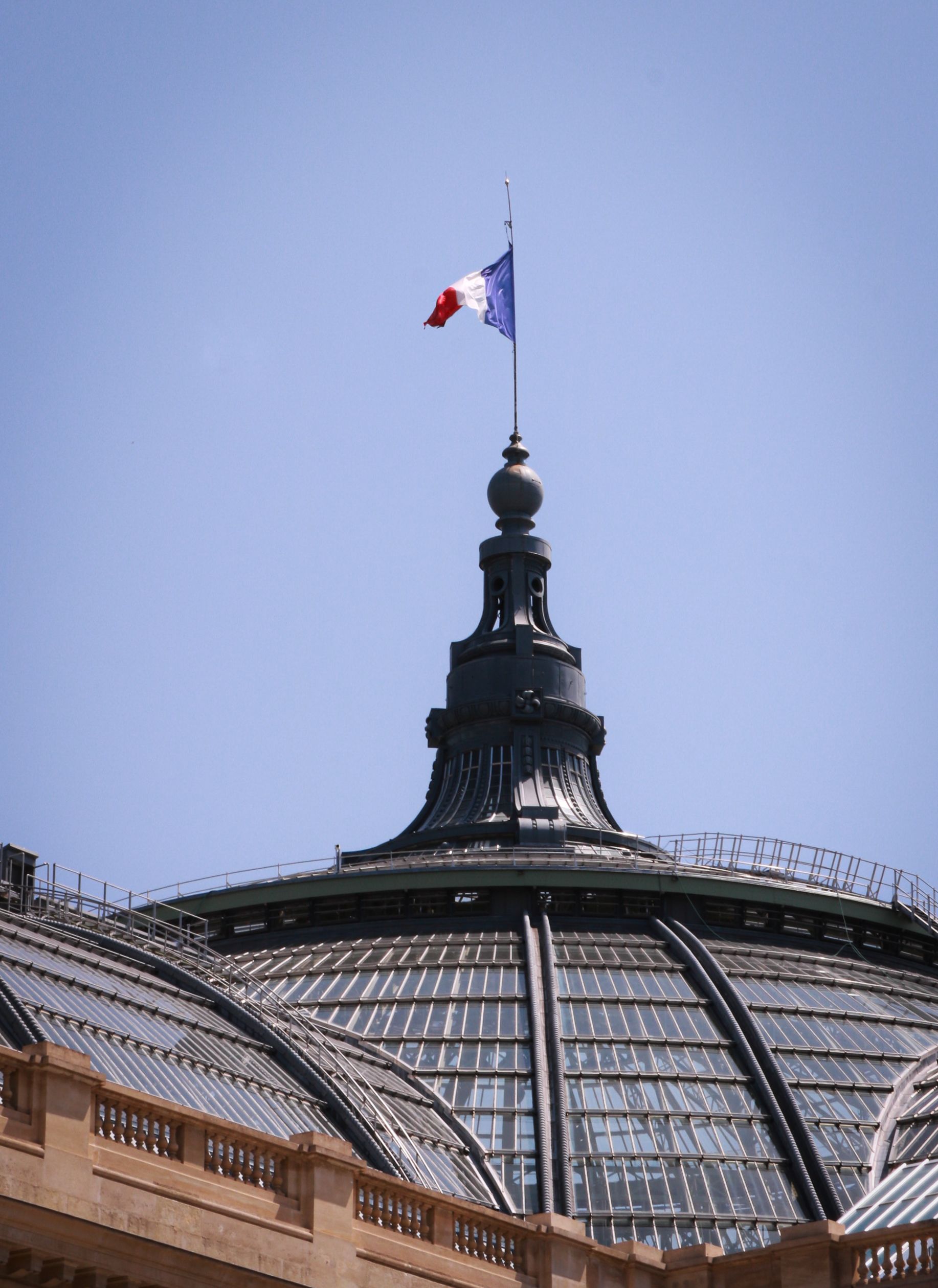 Dome of the Grand Palais with French Flag · Free Stock Photo