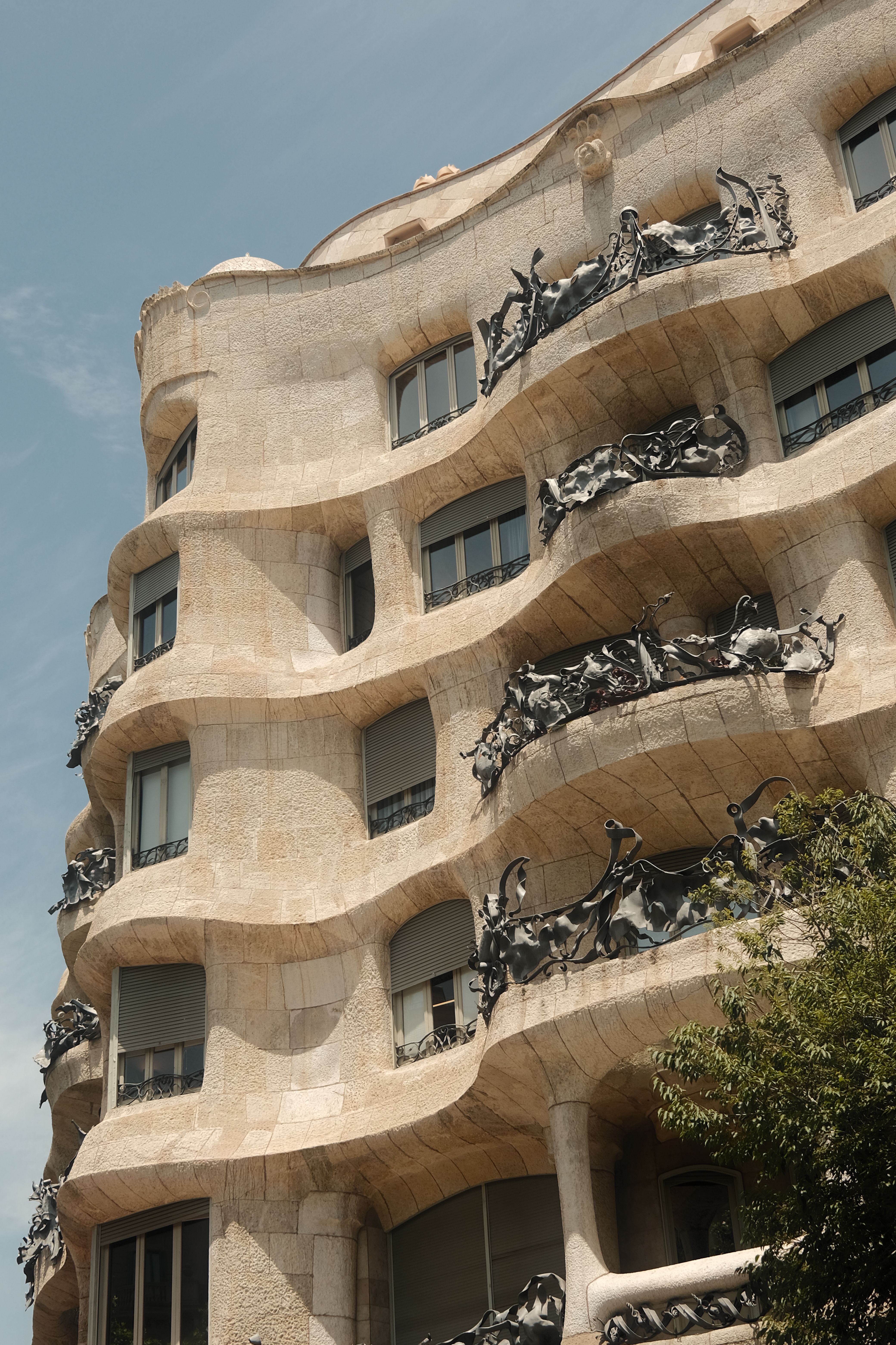 Iconic Casa Milà Facade in Barcelona · Free Stock Photo