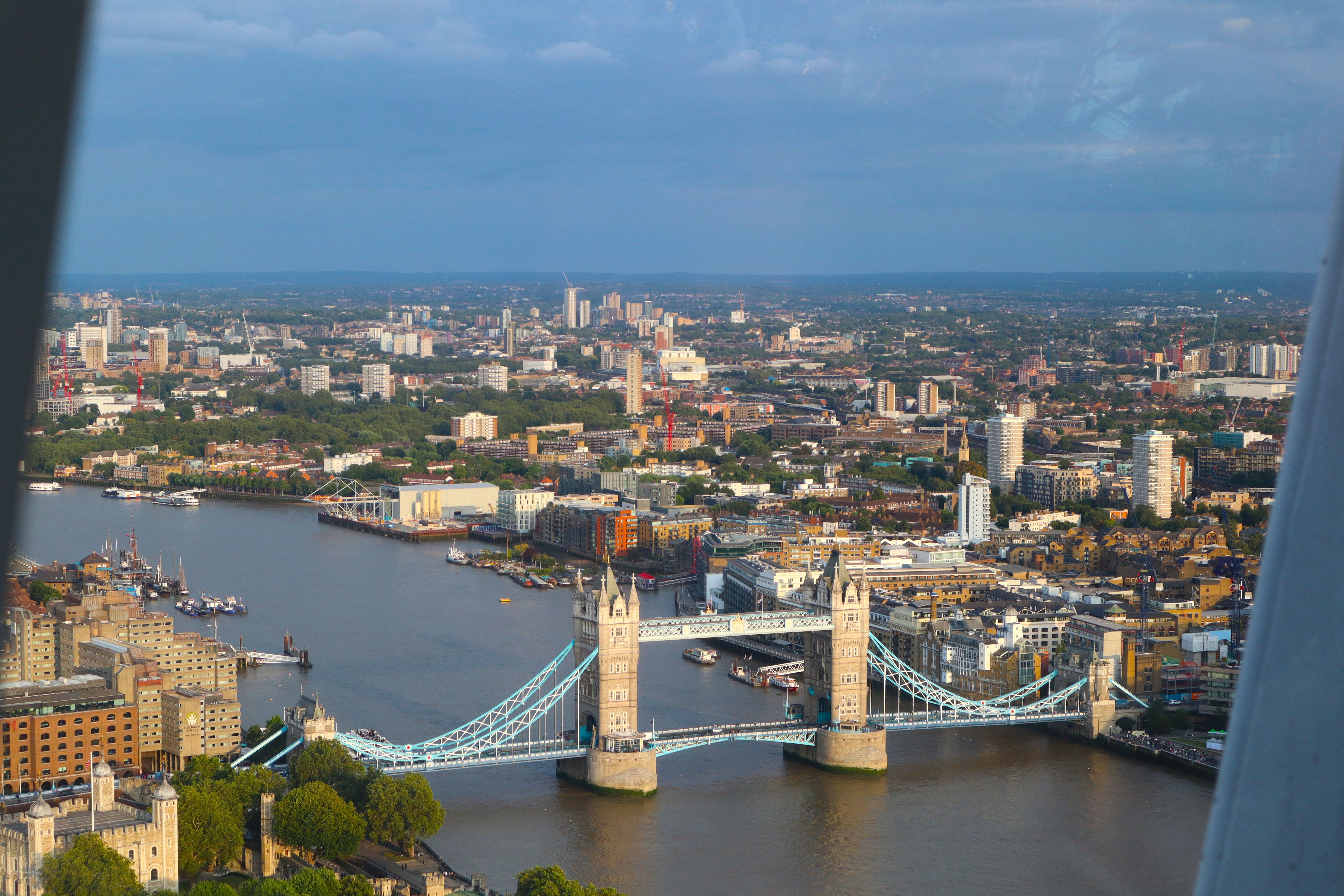 Aerial View of Tower Bridge and Thames in London · Free Stock Photo