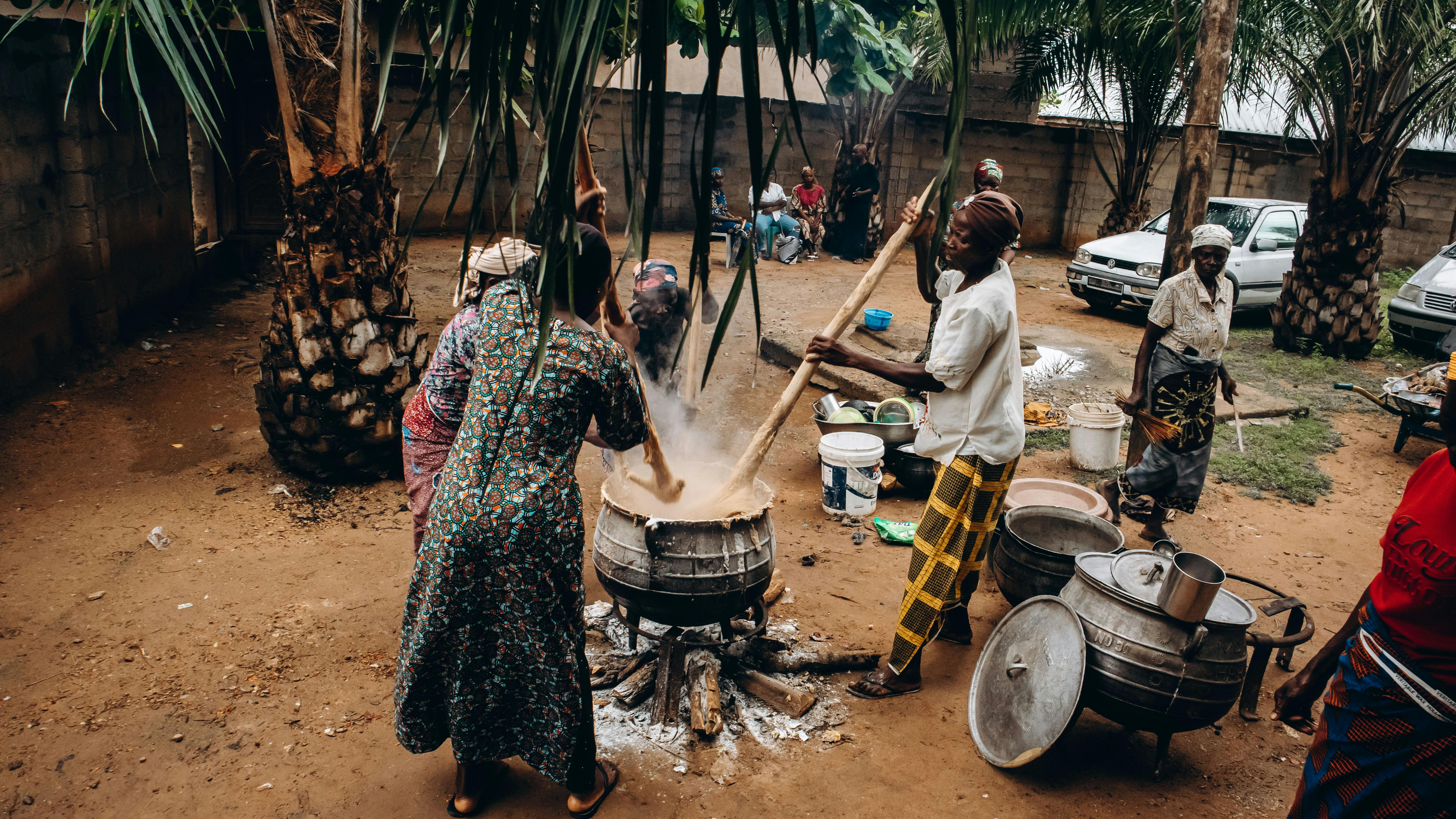 Traditional African Outdoor Cooking Scene · Free Stock Photo