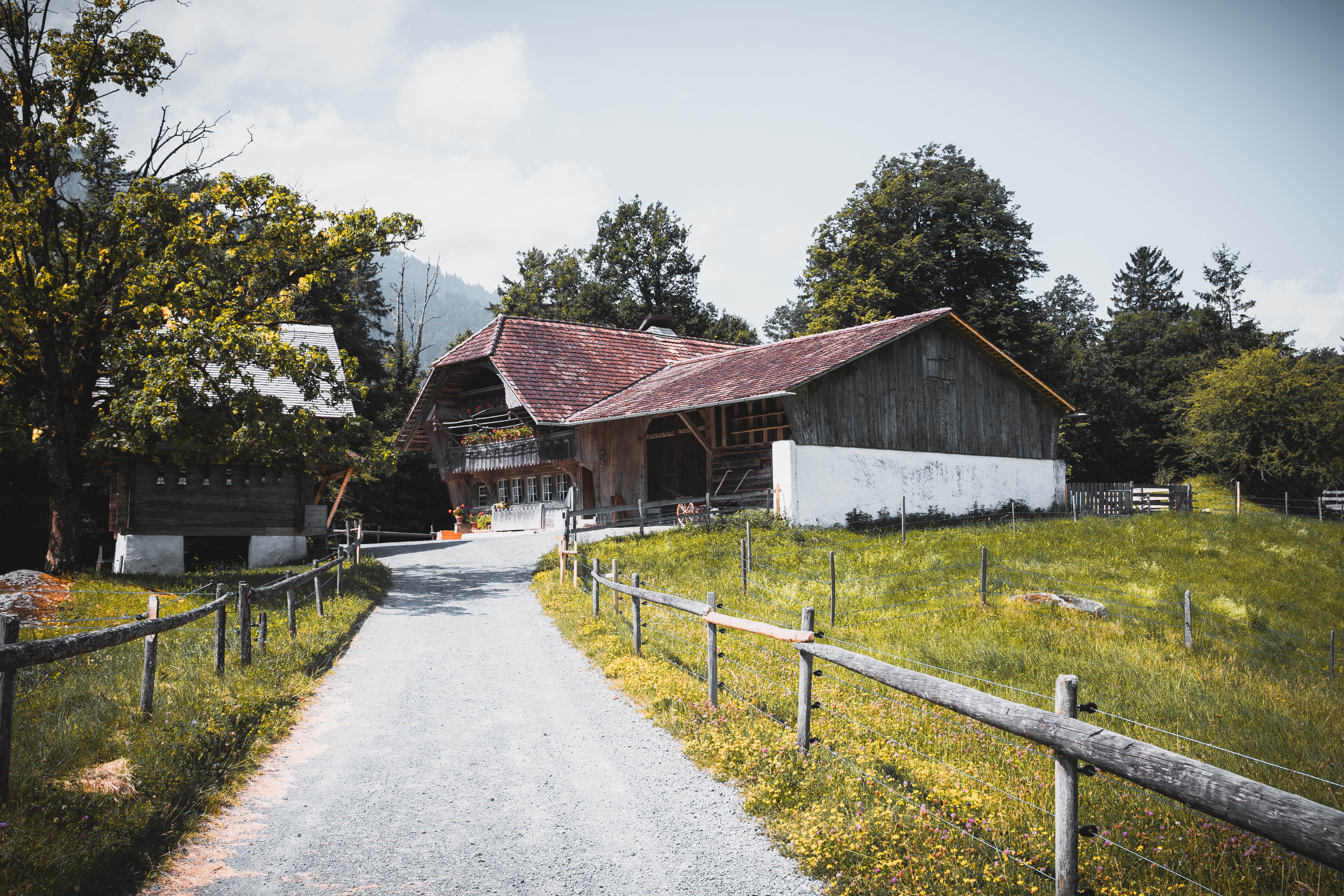 Charming Rustic Farmhouse in Swiss Countryside · Free Stock Photo