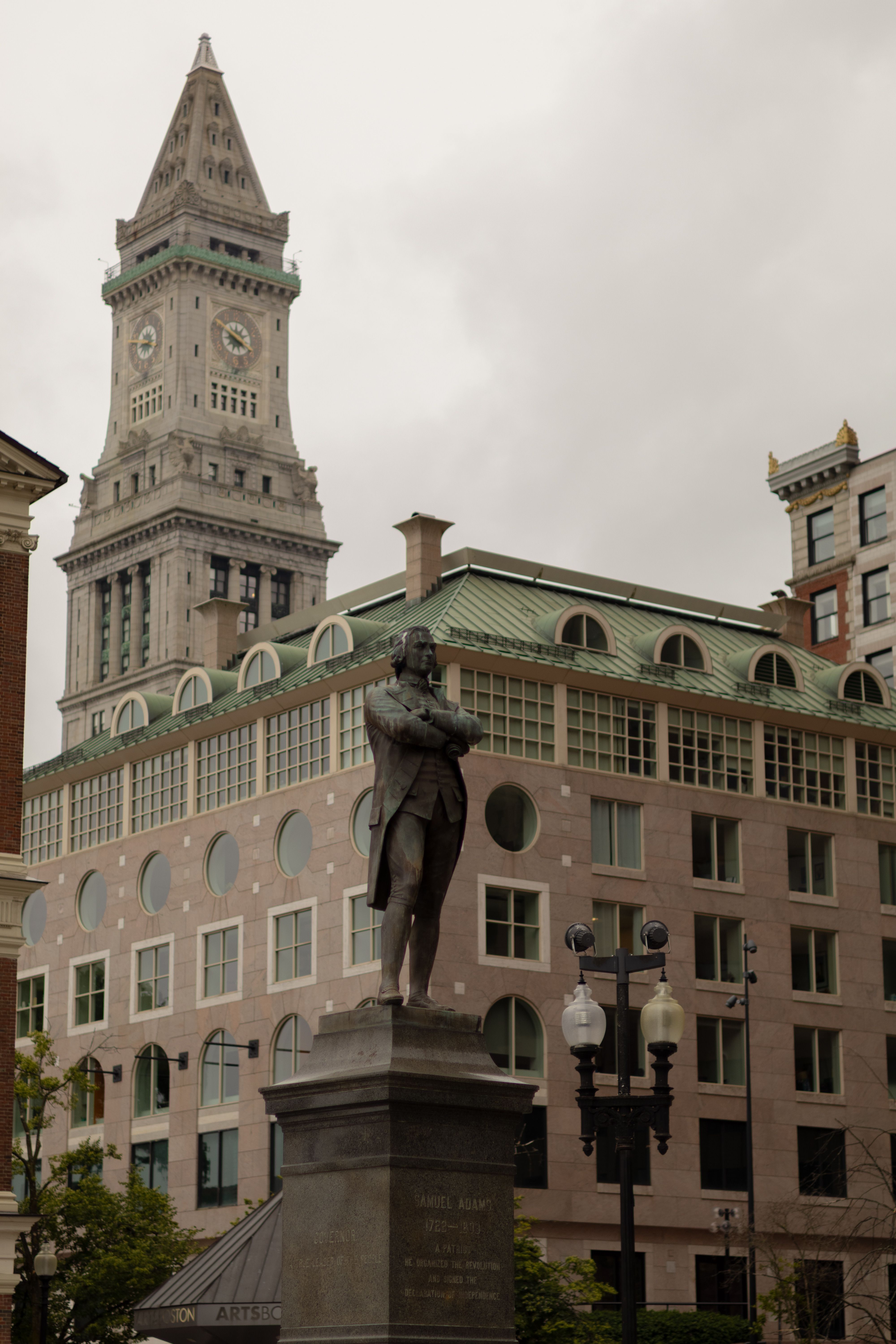 Historic Boston Custom House with Statue · Free Stock Photo