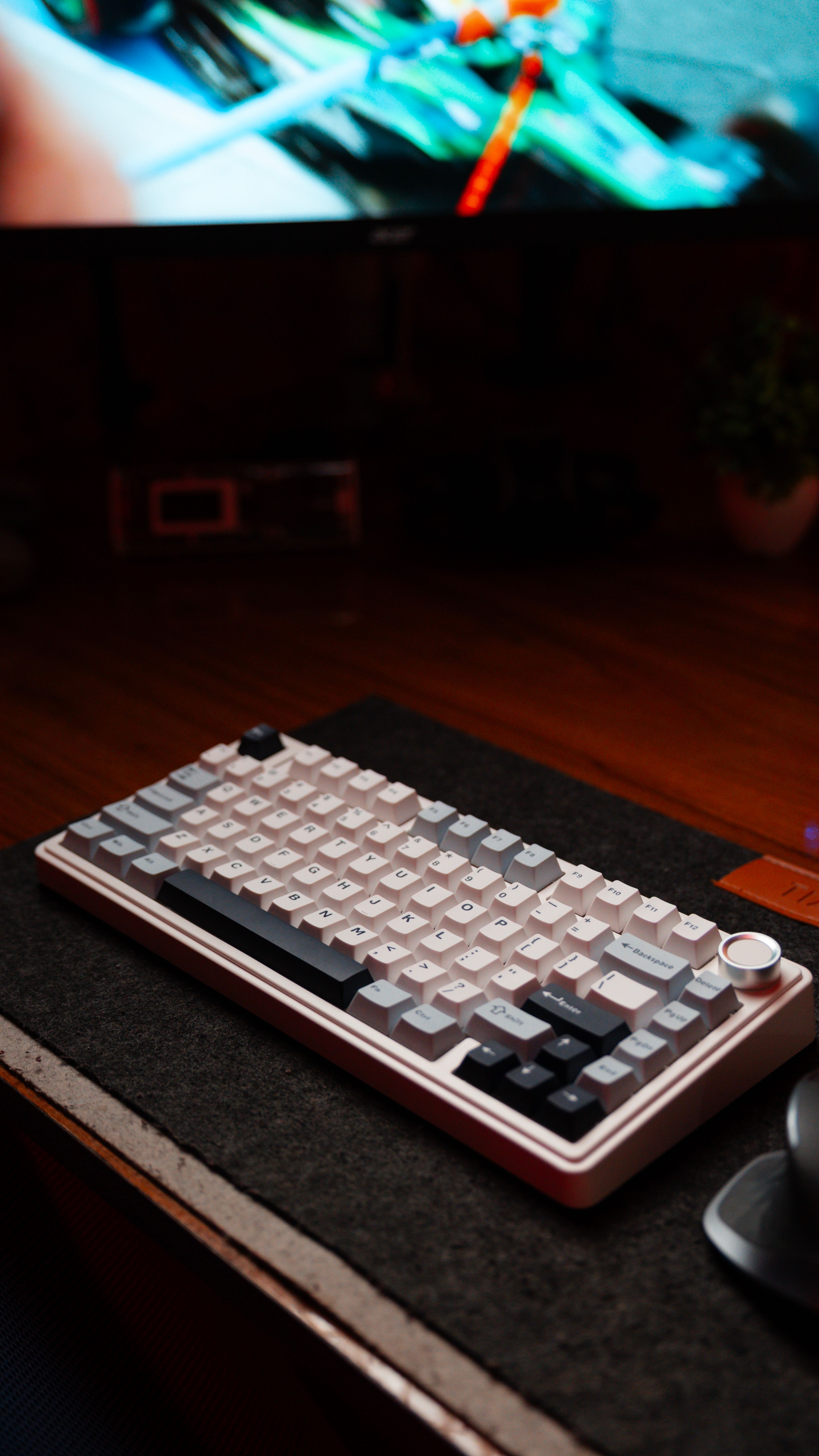 Modern Workspace with Mechanical Keyboard · Free Stock Photo