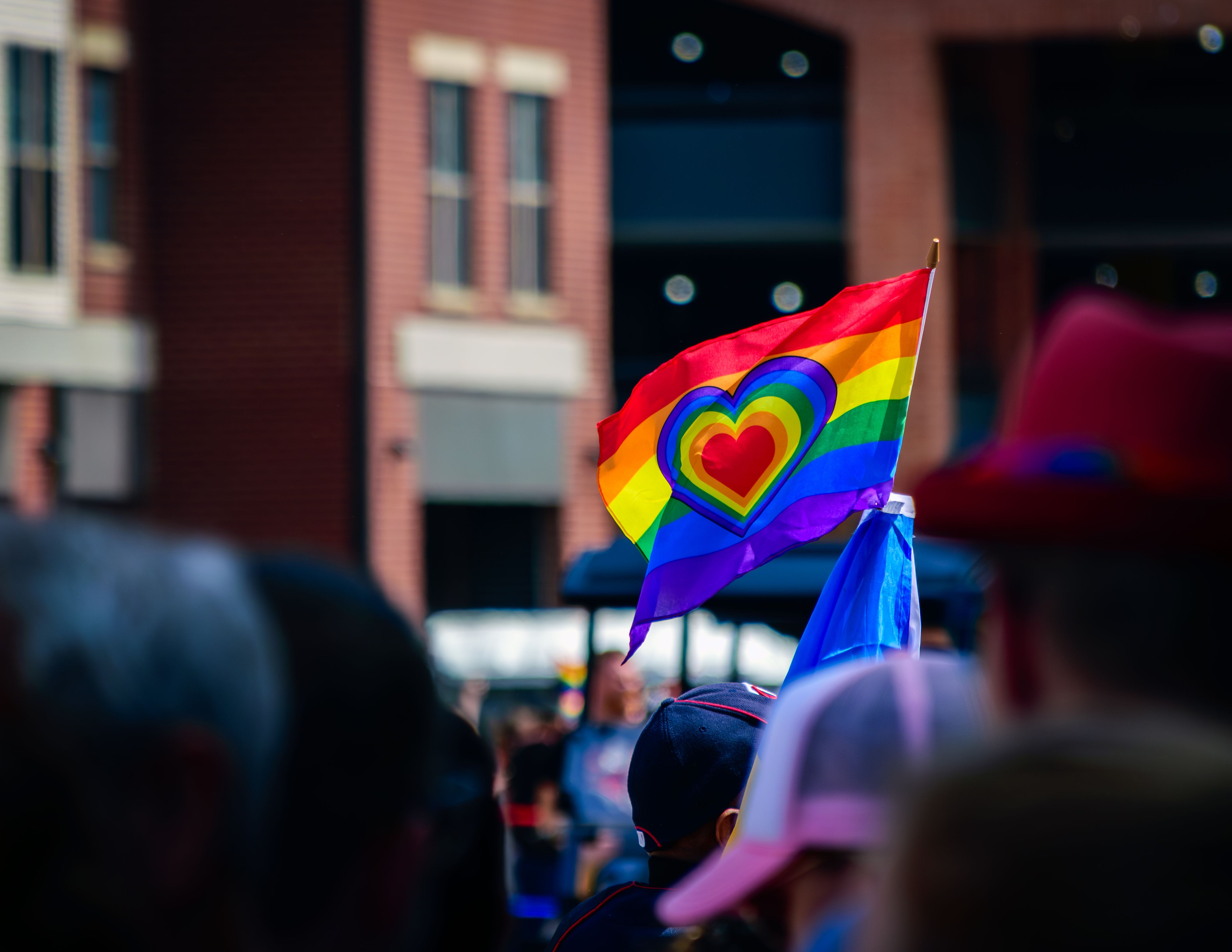 Vibrant LGBTQ+ Pride Celebration in Urban Setting · Free Stock Photo
