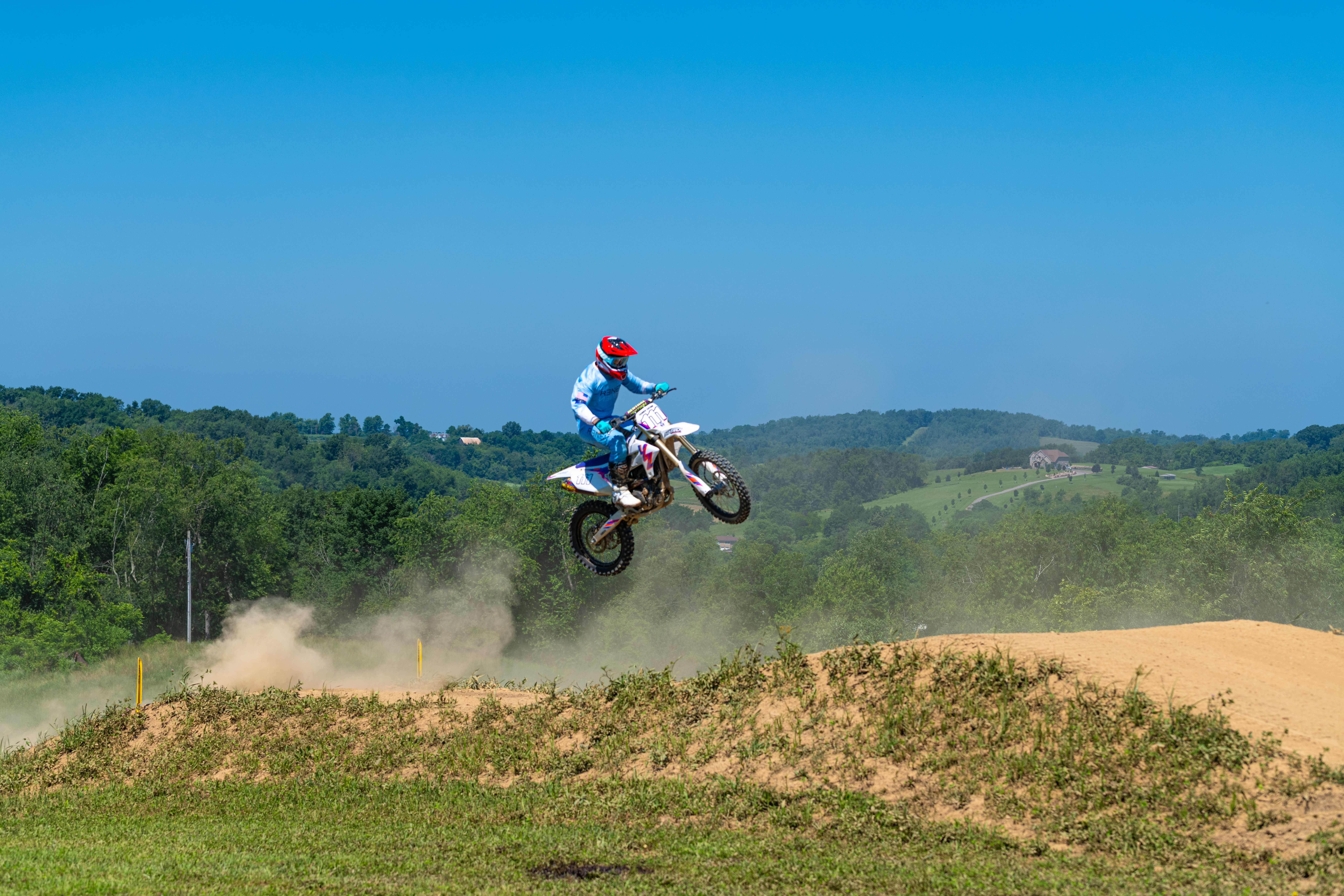 Dirt Biker Jumps during Off-Road Adventure · Free Stock Photo