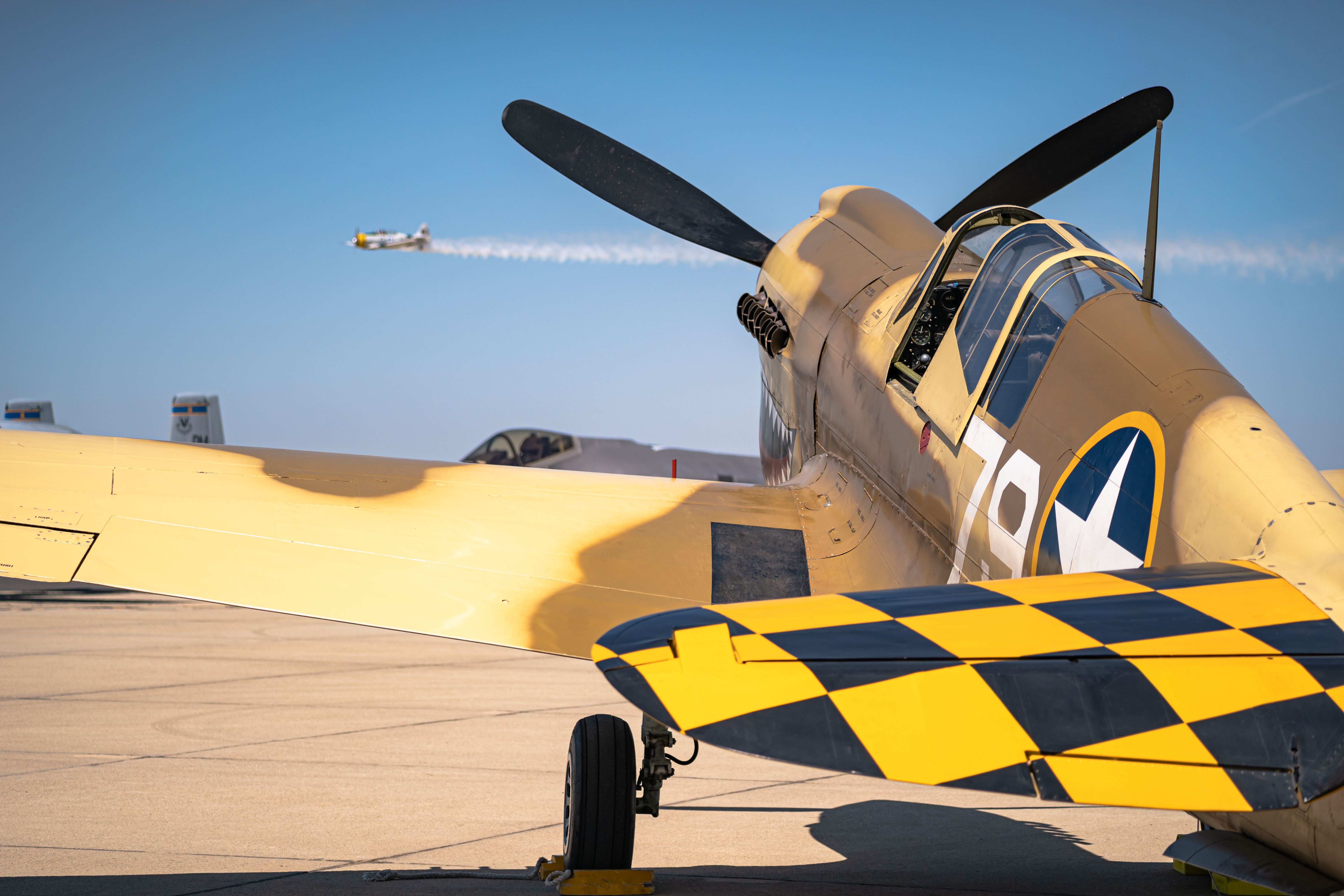 Vintage WWII Aircraft at March Air Reserve Base Airshow · Free Stock Photo
