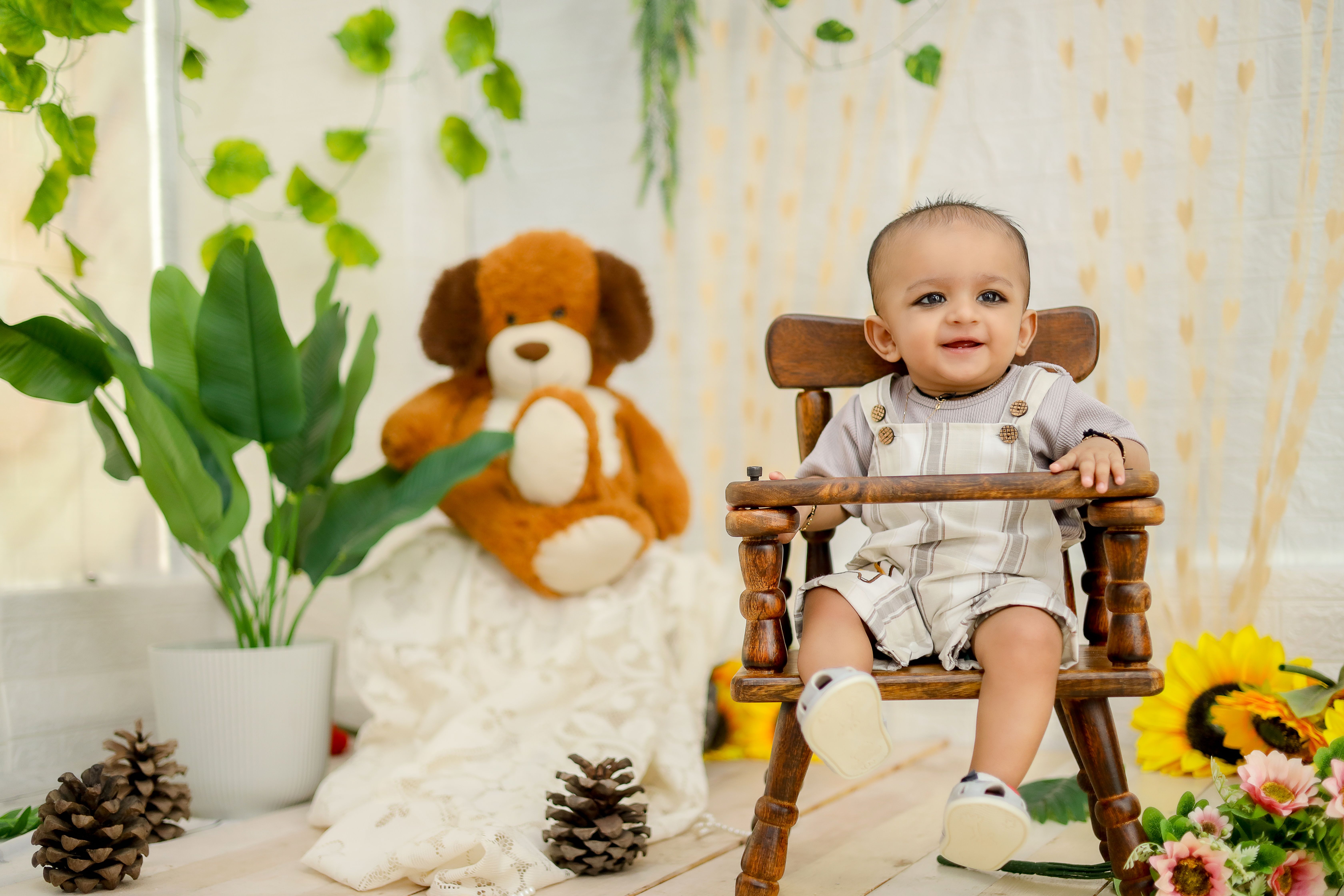Adorable Baby in Rustic Themed Nursery Setting · Free Stock Photo