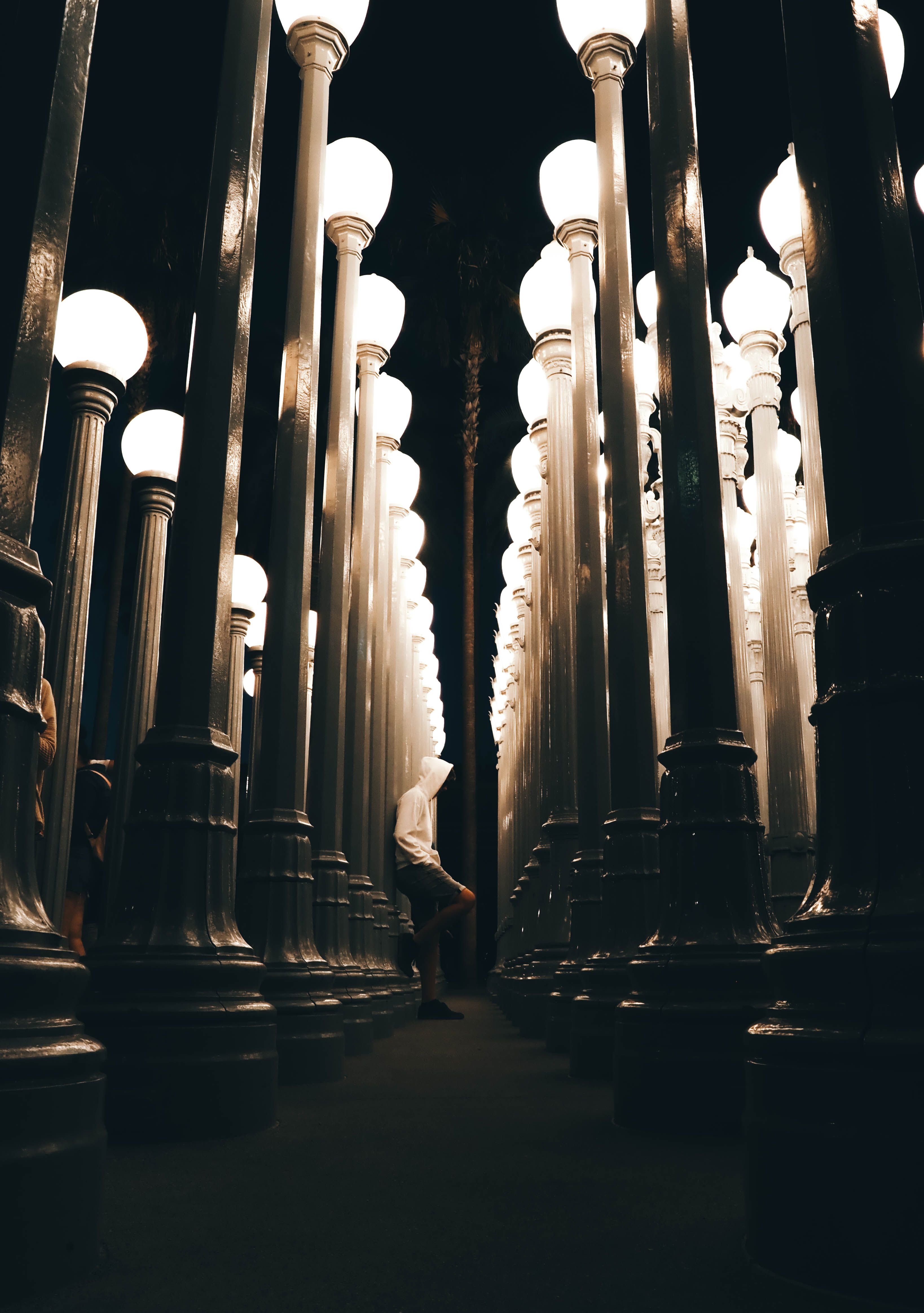 Turned On Lamp Posts · Free Stock Photo