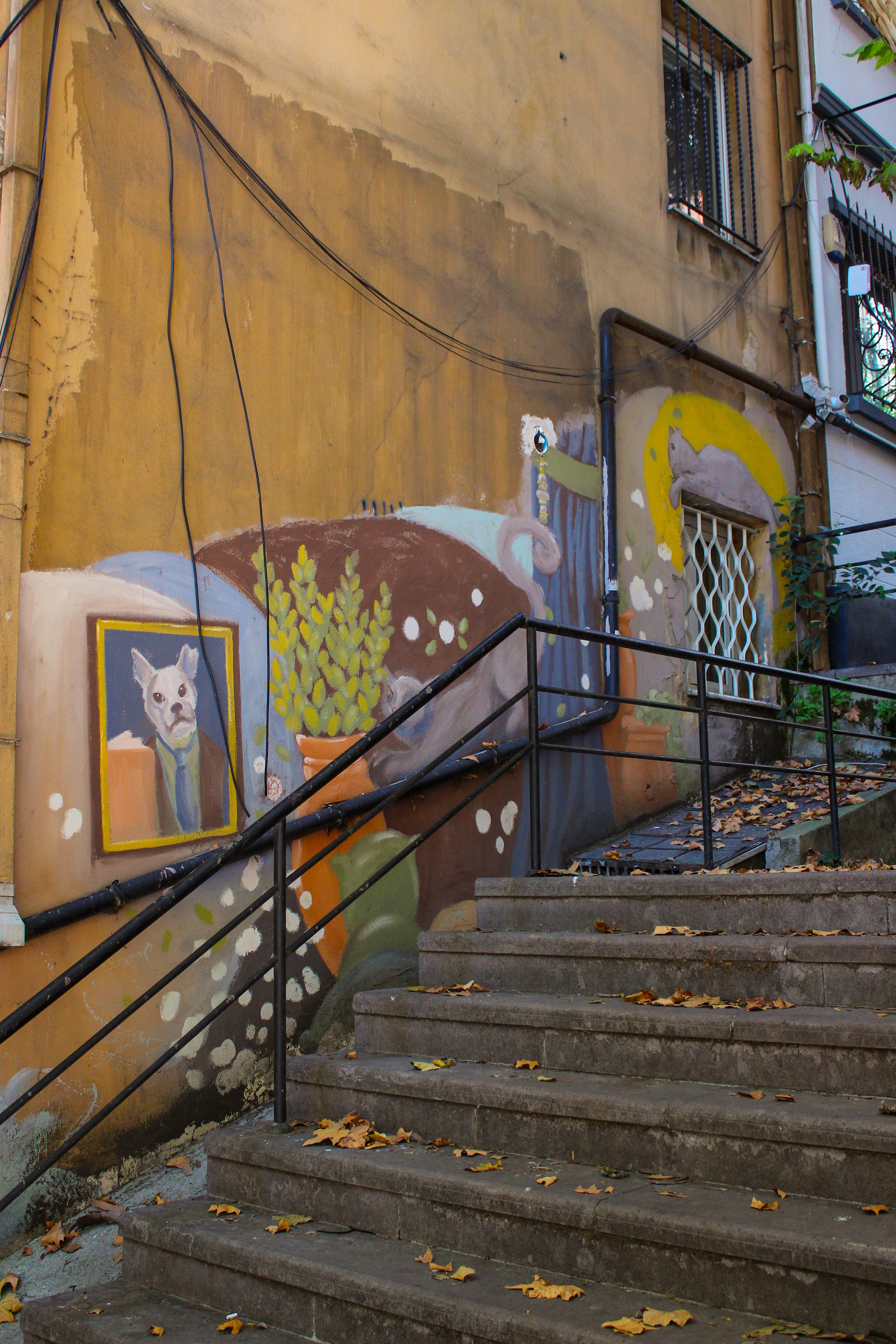 Artistic Urban Street Mural on Rustic Wall · Free Stock Photo
