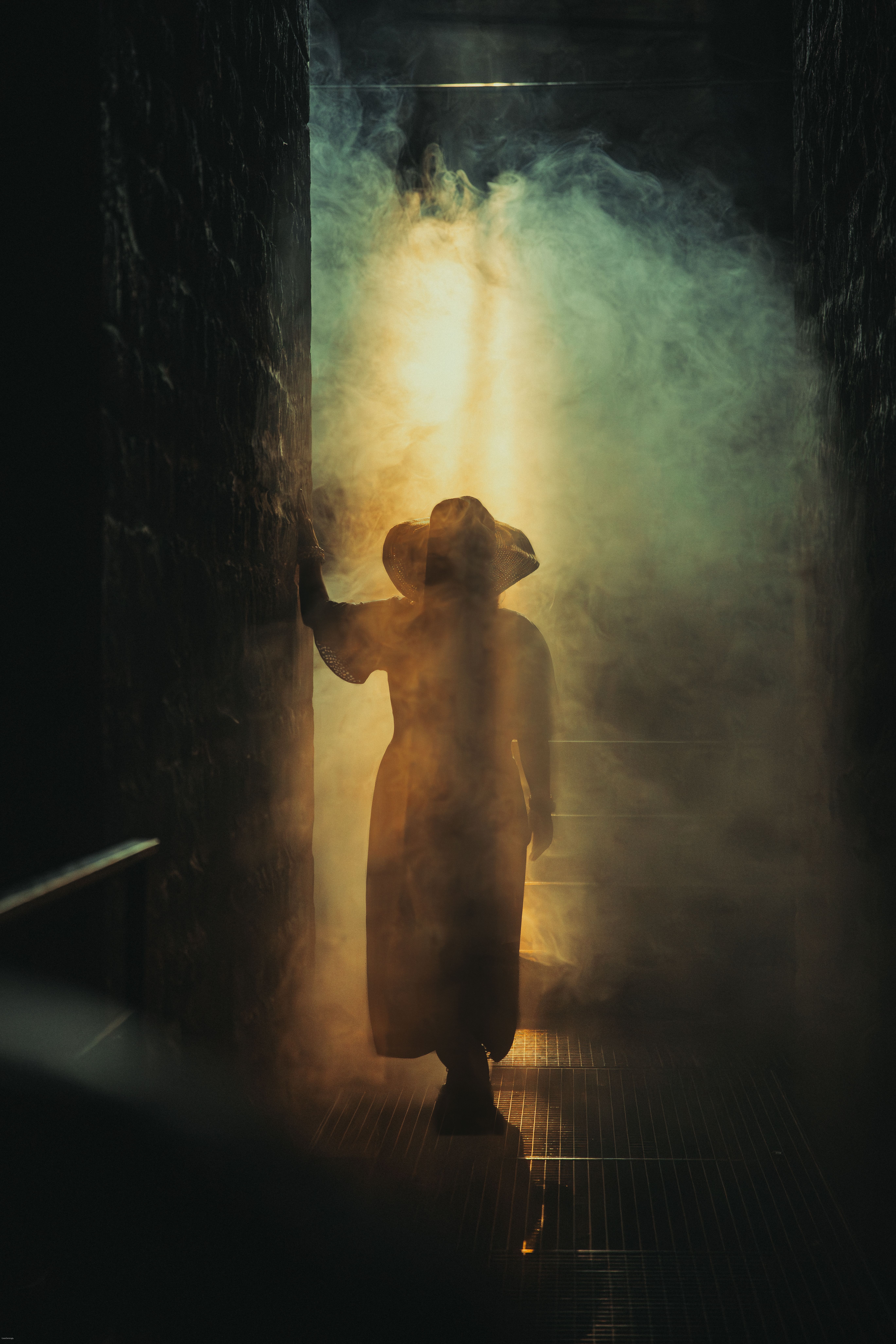 Silhouette Of Man Standing Under Lamp Post · Free Stock Photo