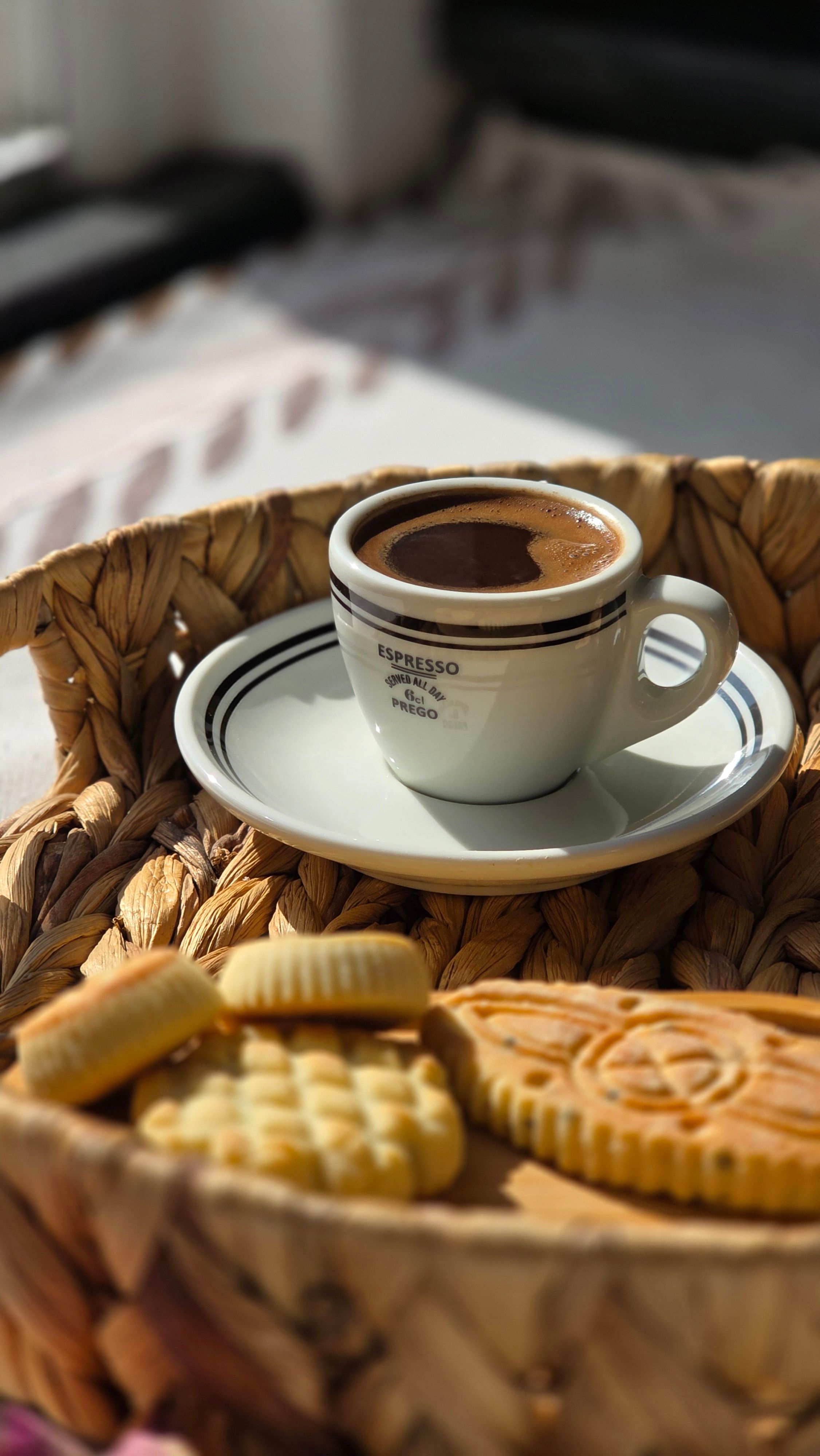 Cozy Coffee Break with Cookies and Flowers · Free Stock Photo