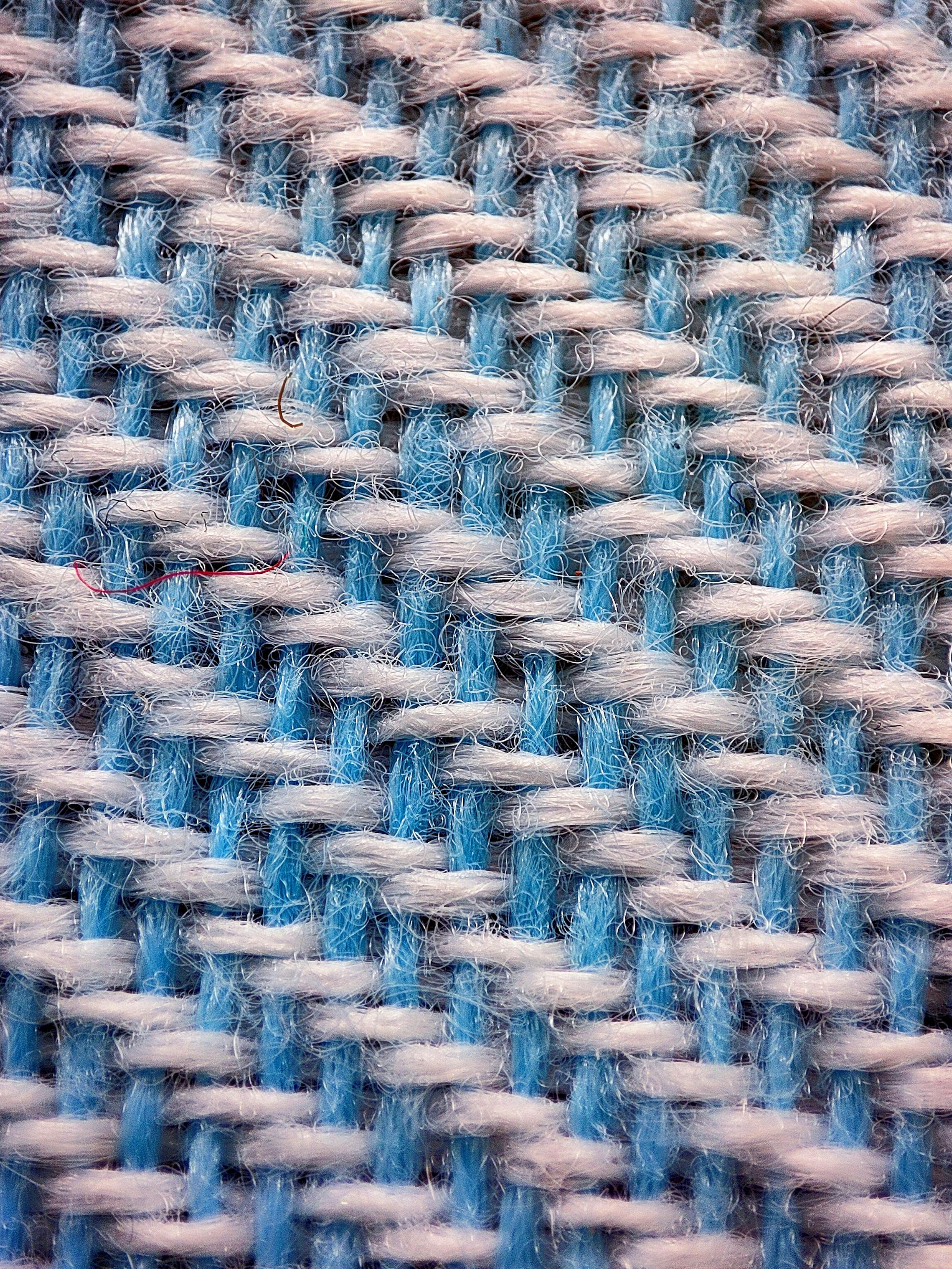 Close-up of Blue and White Woven Fabric · Free Stock Photo