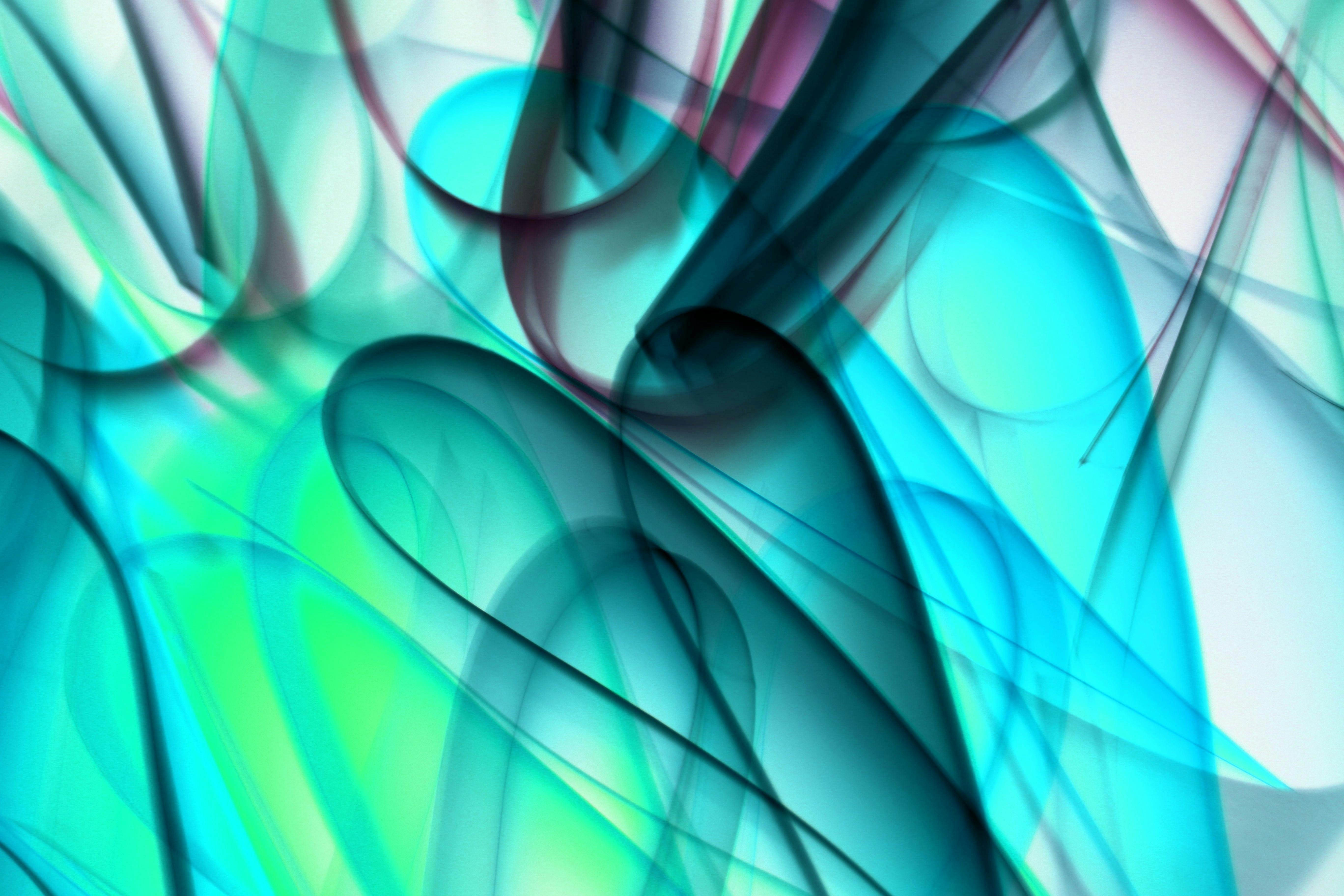 Colorful Abstract Light Art with Aqua Hues · Free Stock Photo