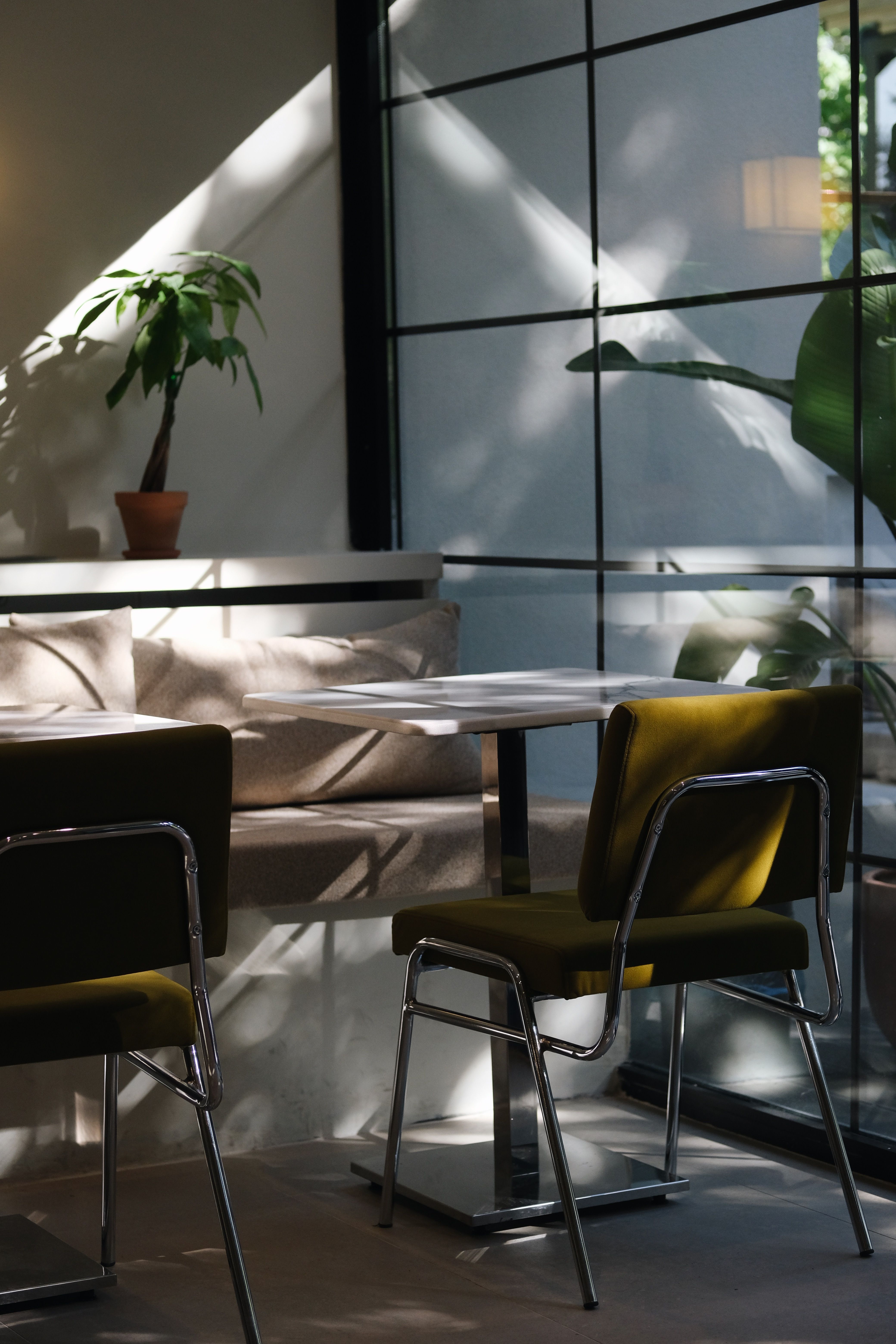 Cozy Urban Café Corner with Natural Light · Free Stock Photo