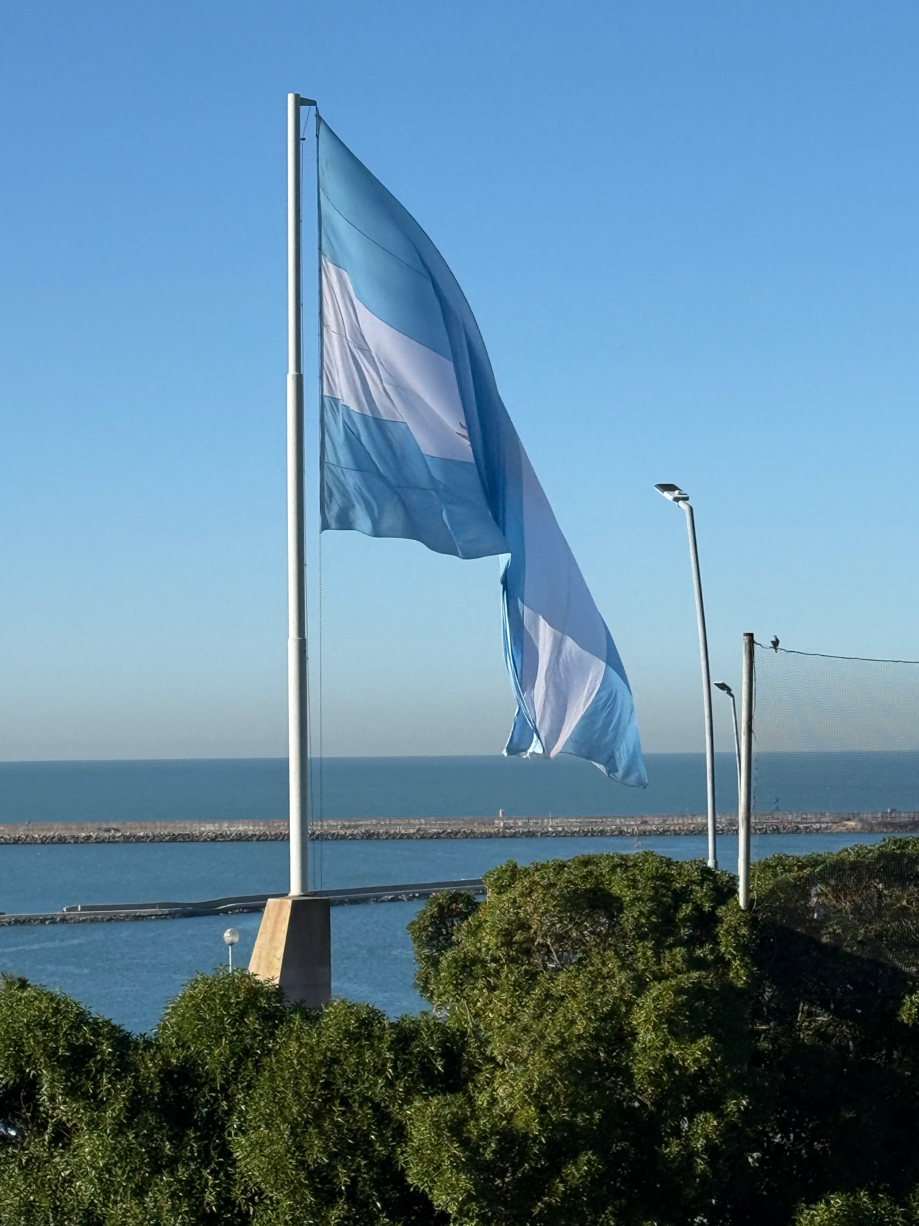 Bandera Argentina En La Costa De Mar Del Plata · Foto de stock gratuita