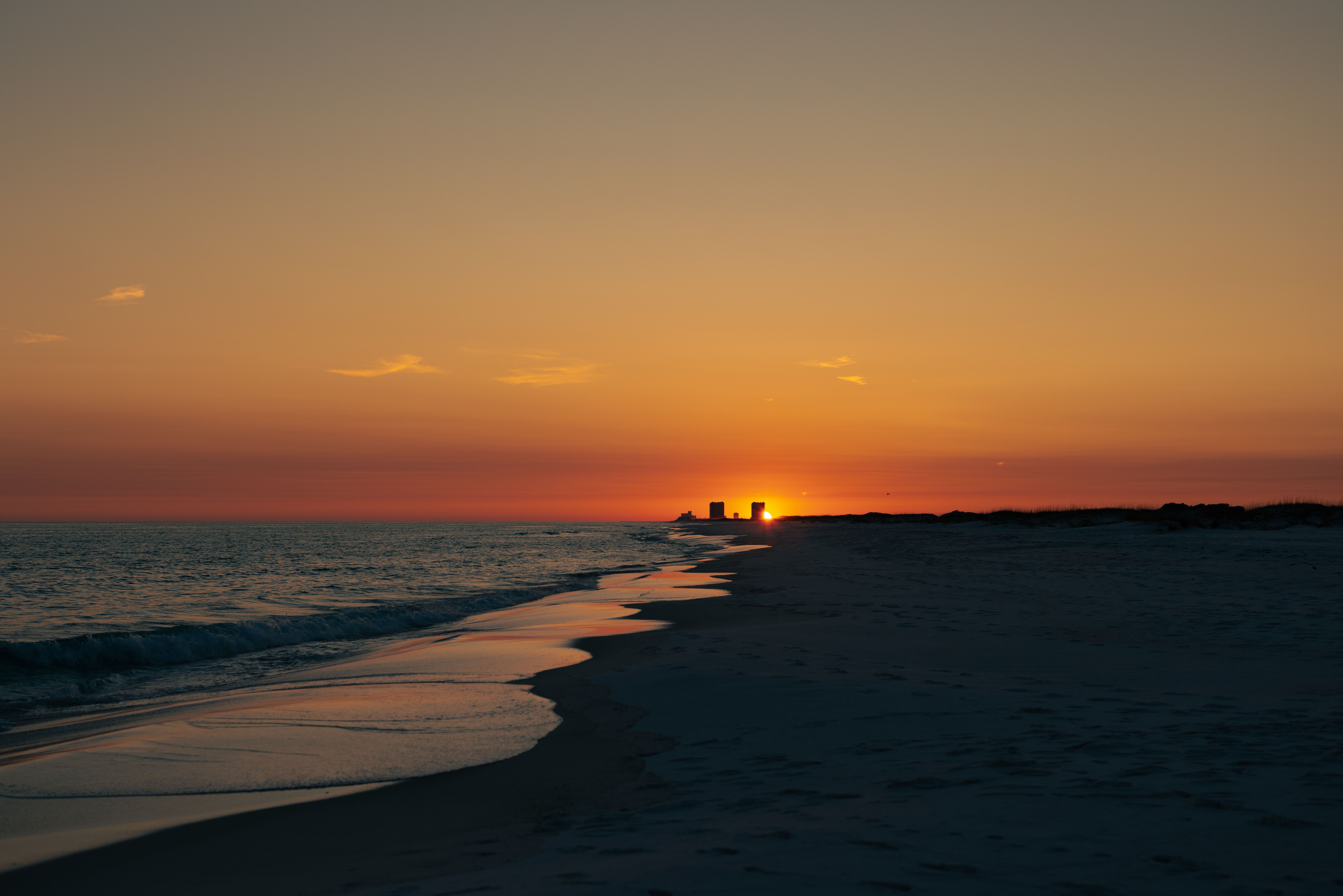 Stunning Destin Beach Sunset with Silhouette · Free Stock Photo