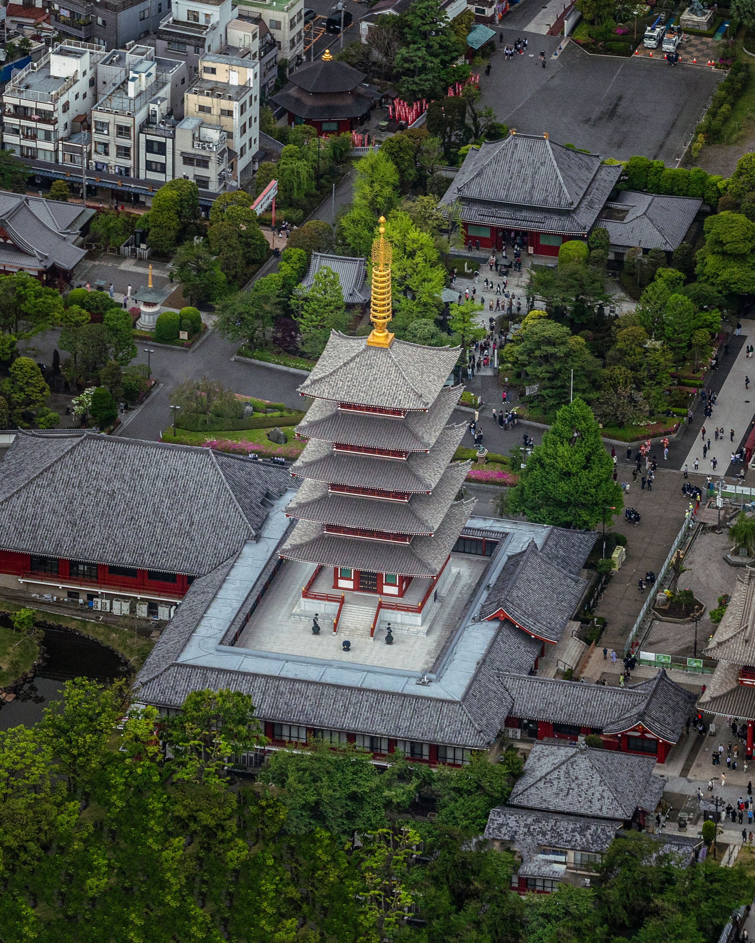 Aerial View of Zojoji Temple in Tokyo · Free Stock Photo