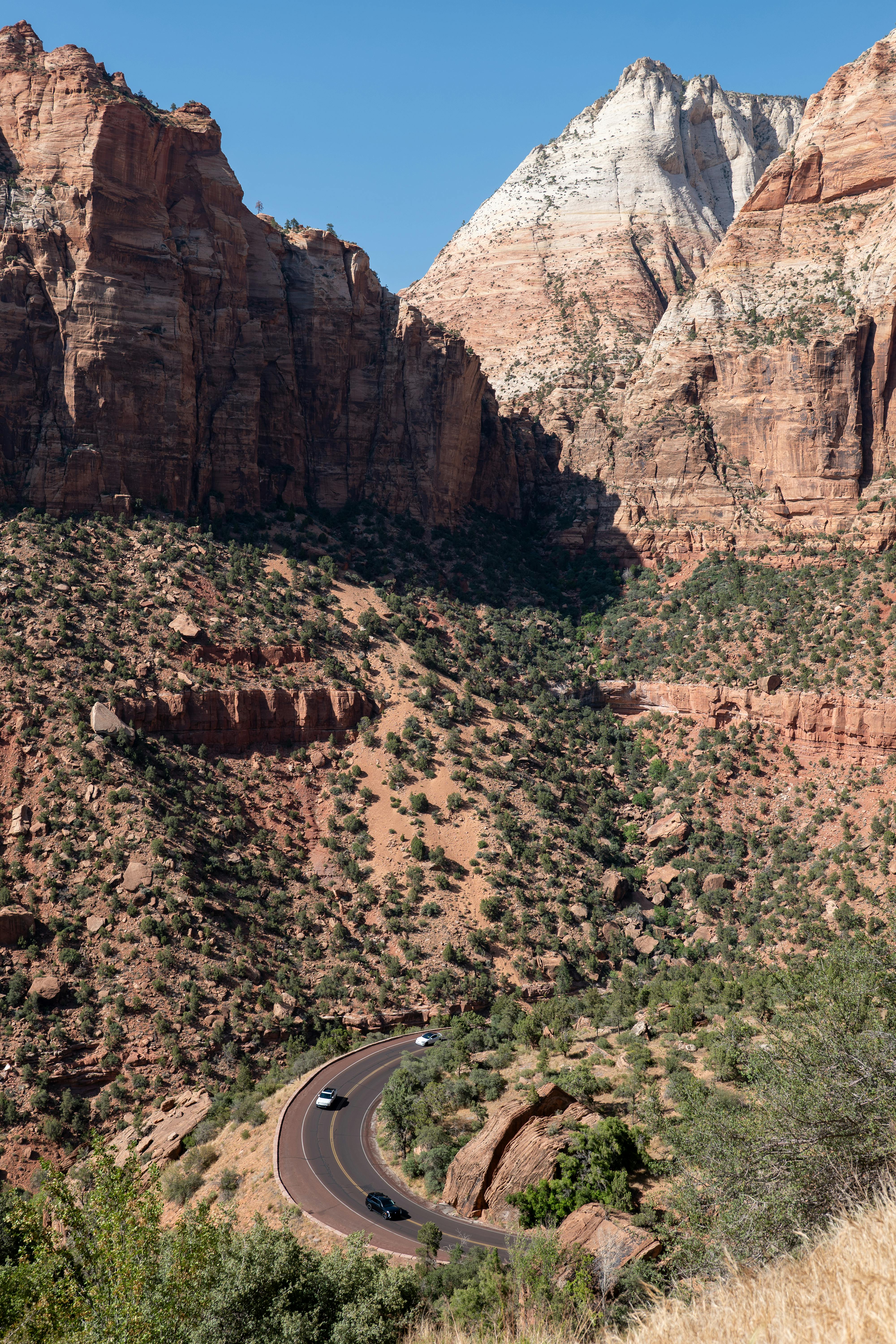 Scenic Drive Through Zion National Park's Majestic Cliffs · Free Stock ...