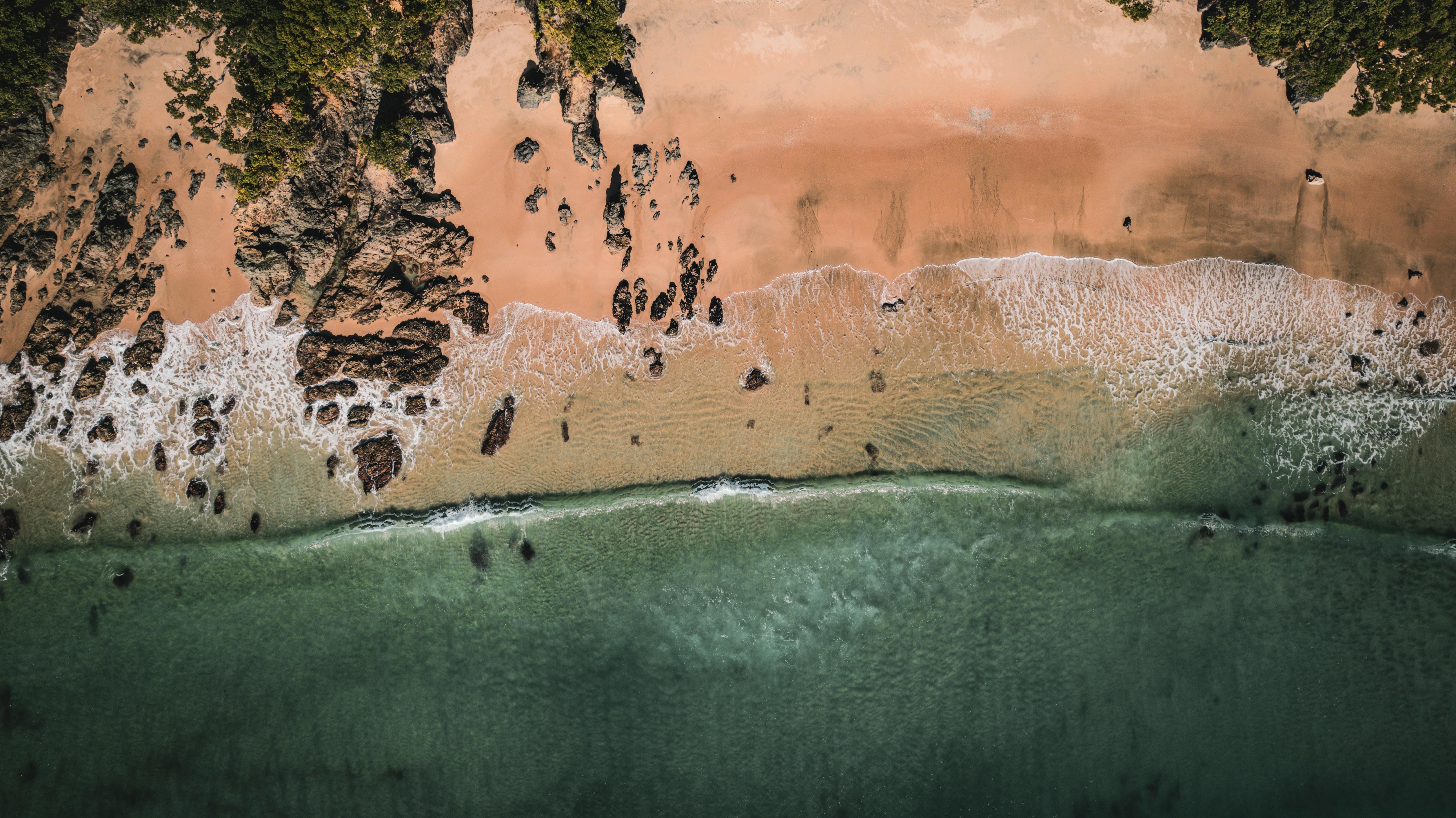 Aerial View of Langs Beach in New Zealand · Free Stock Photo